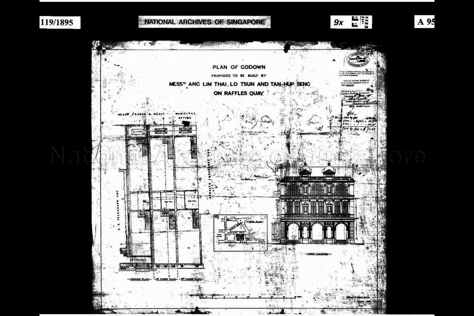 GODOWN, FLOOR PLAN AND FRONT ELEVATION