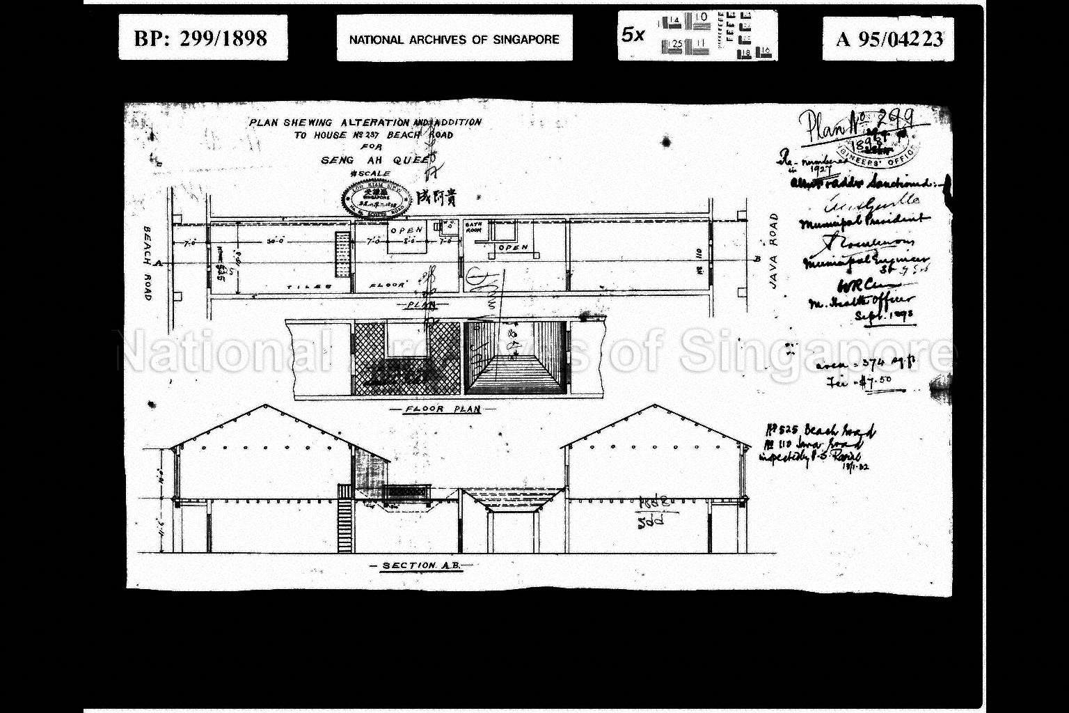 PLAN SHOWING ALTERATION AND ADDITION TO HOUSE