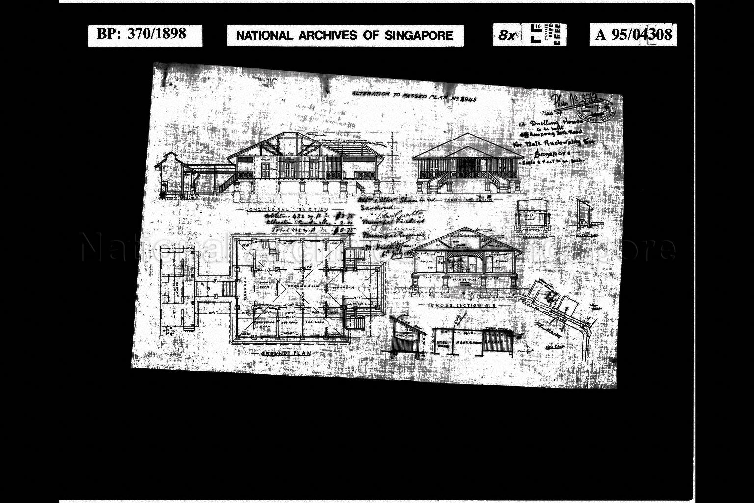 PLAN OF A DWELLING HOUSE, ALTERATION TO PASSED PLAN NO.2948