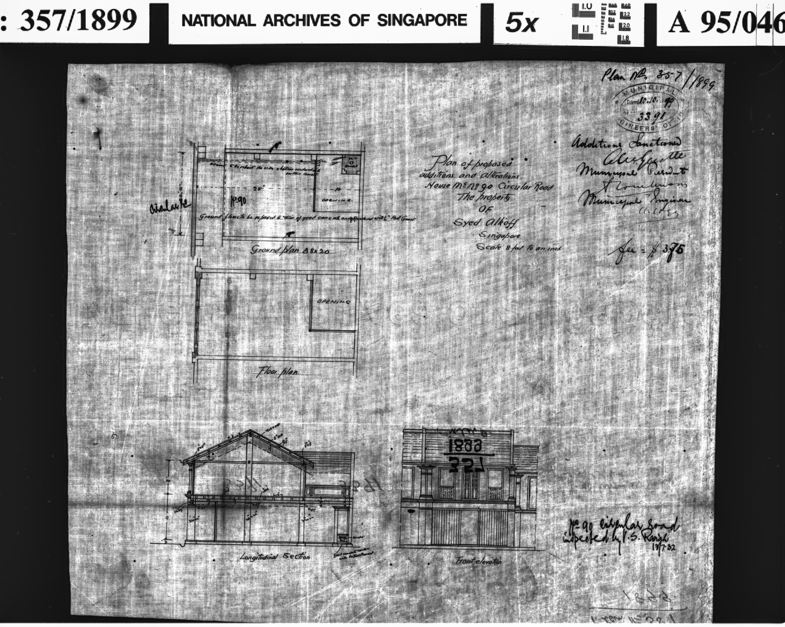 PLAN OF PROPOSED ADDITIONS & ALTERATIONS AT HOUSE