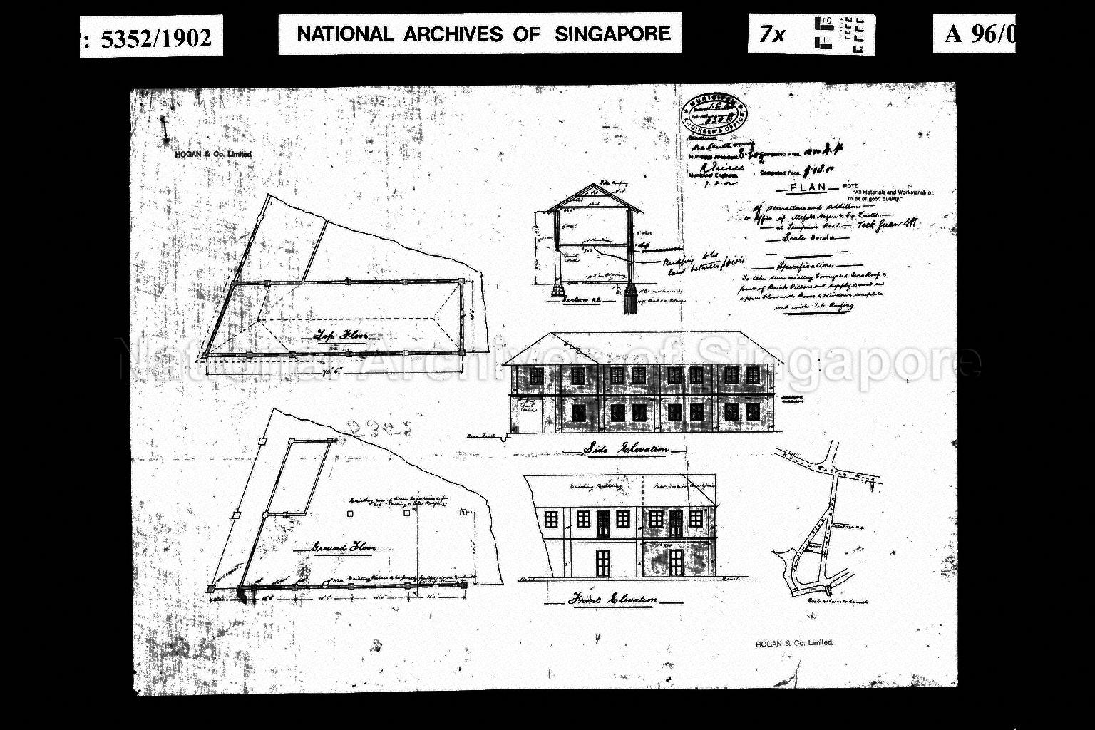 ALTERATIONS & ADDITIONS TO OFFICE - FLOOR PLANS, ELEVATIONS