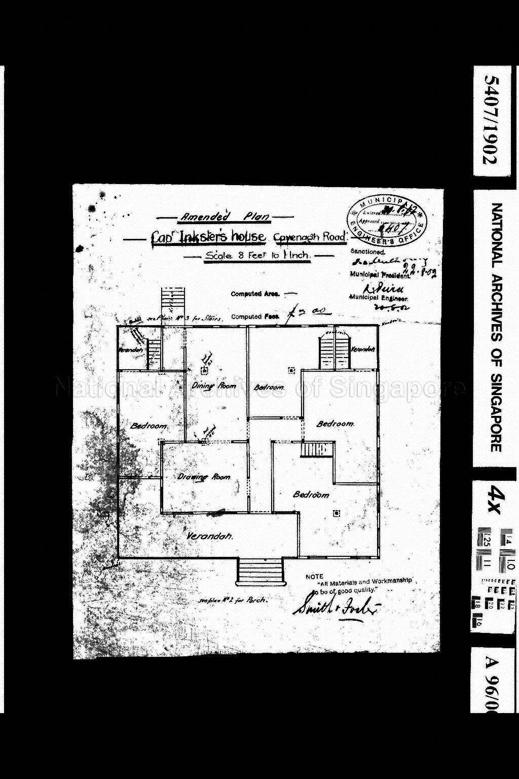 AMENDMENT TO HOUSE - GROUND FLOOR PLAN (ARCHITECTS SIGNATURE