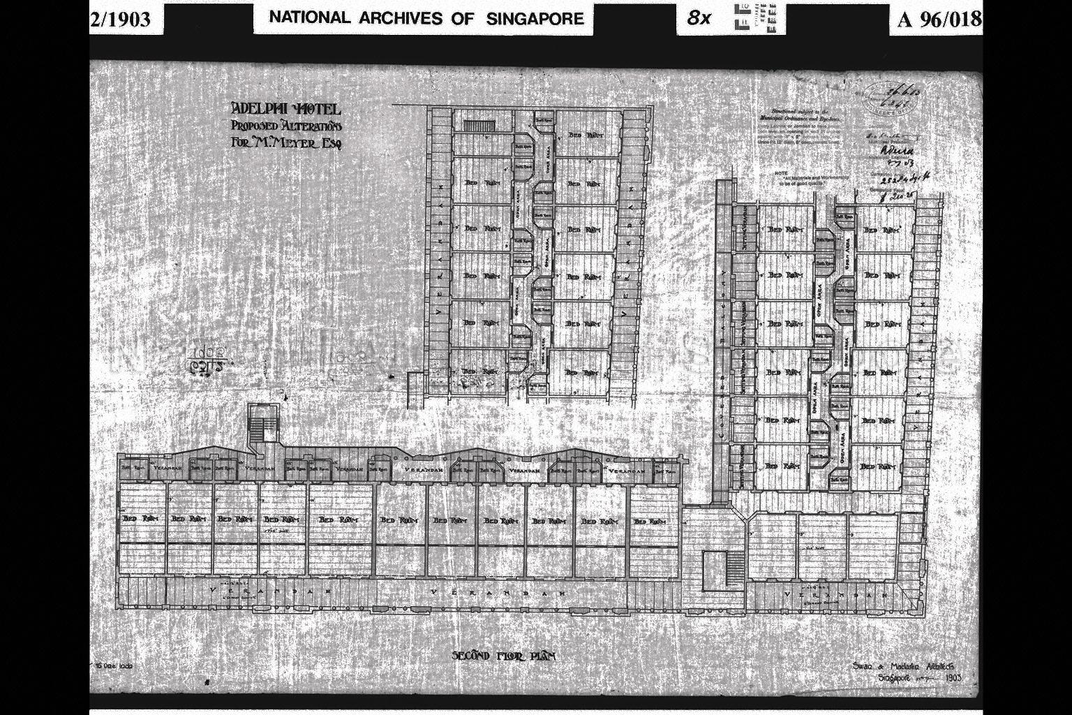 ADELPHI HOTEL (SECOND FLOOR PLAN)