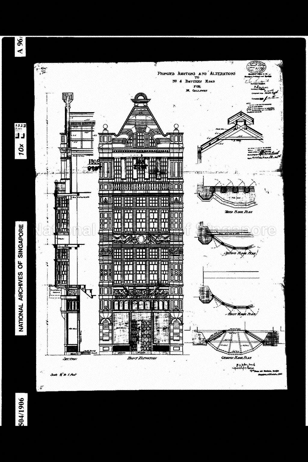 ADDITIONS AND ALTERATIONS TO 4 BATTERY ROAD (FLOOR PLANS AND