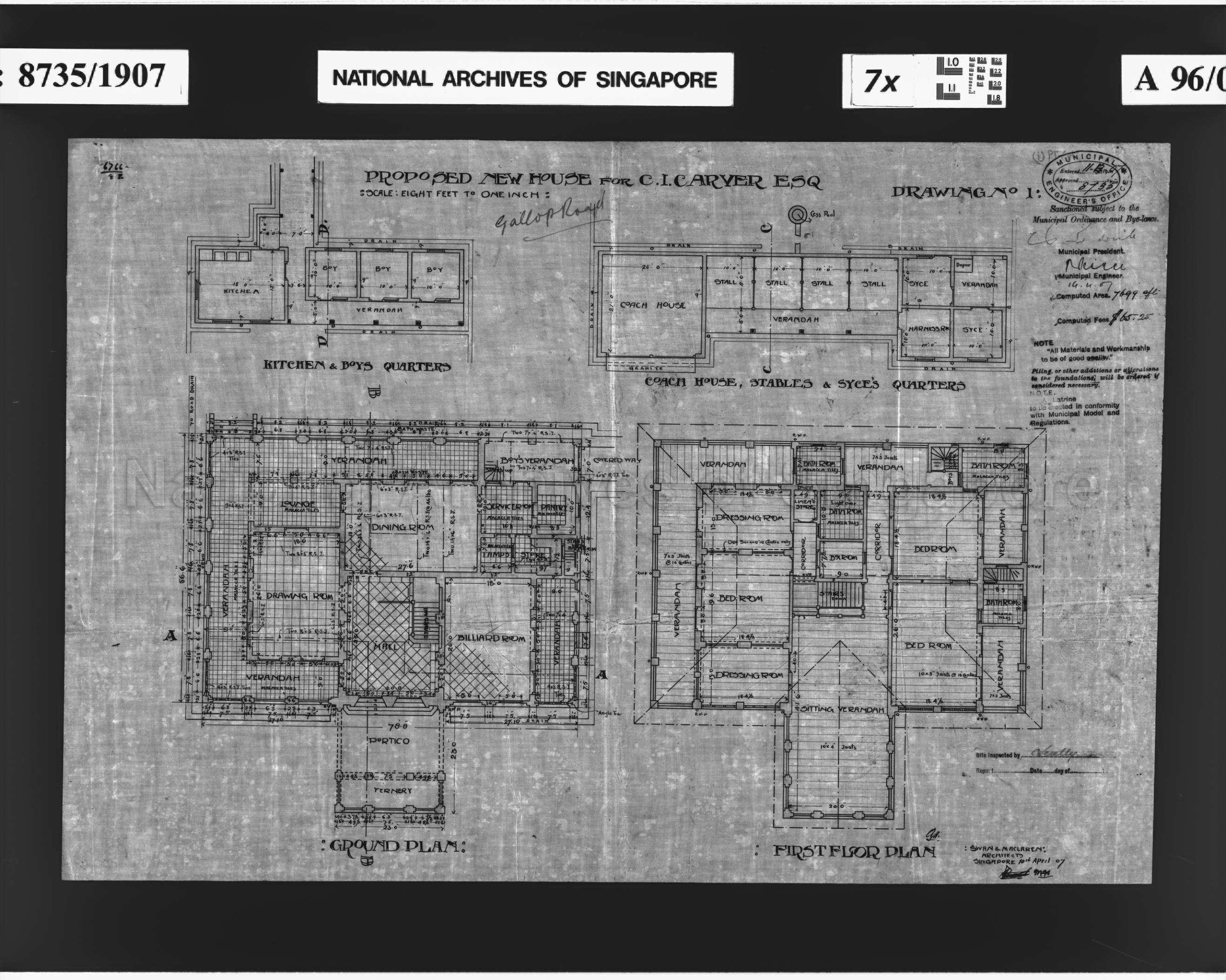 NEW HOUSE (DRAWING NO. 1)