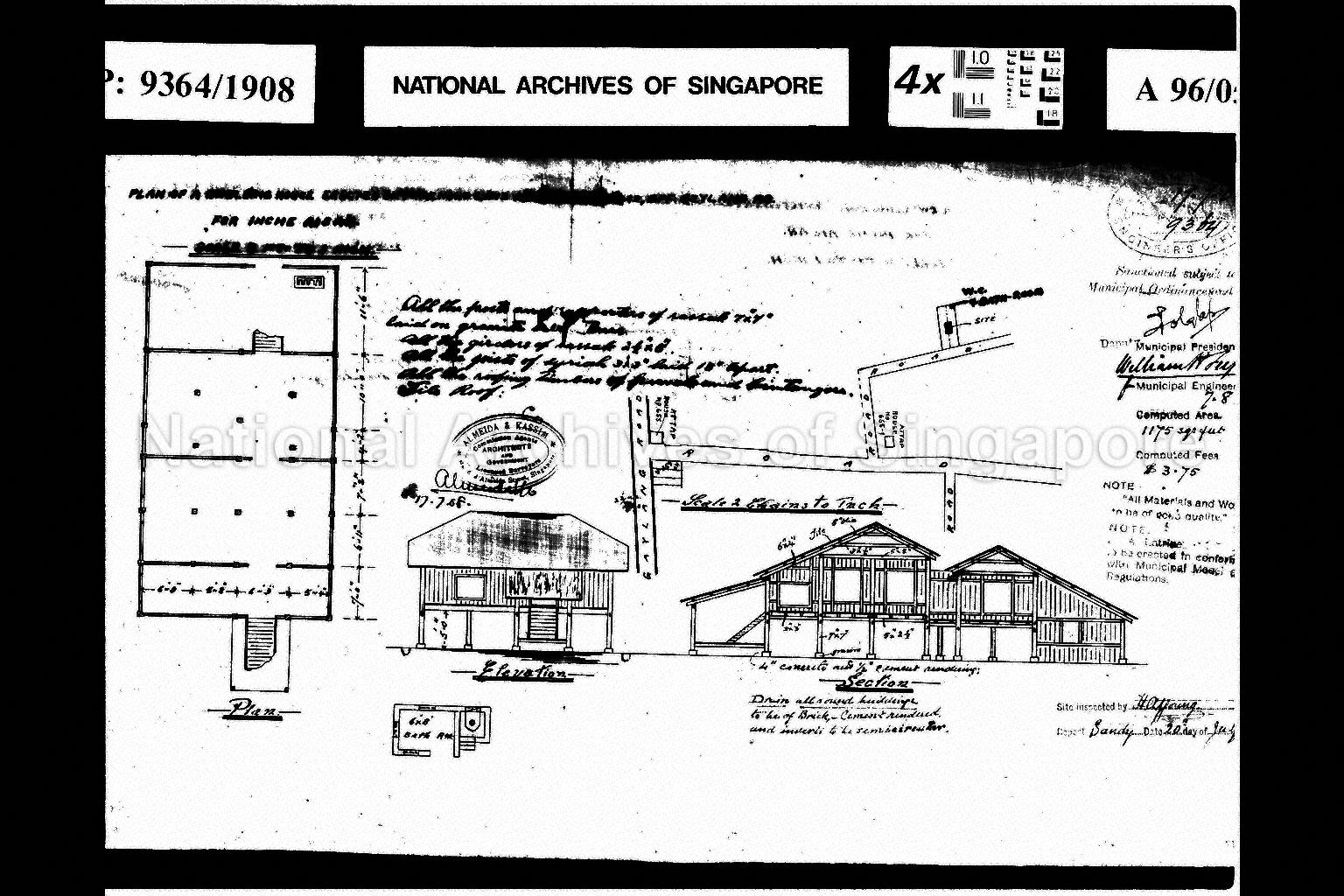 DWELLING HOUSE (RED MARK NEXT TO ARCHITECT'S SIGNATURE)