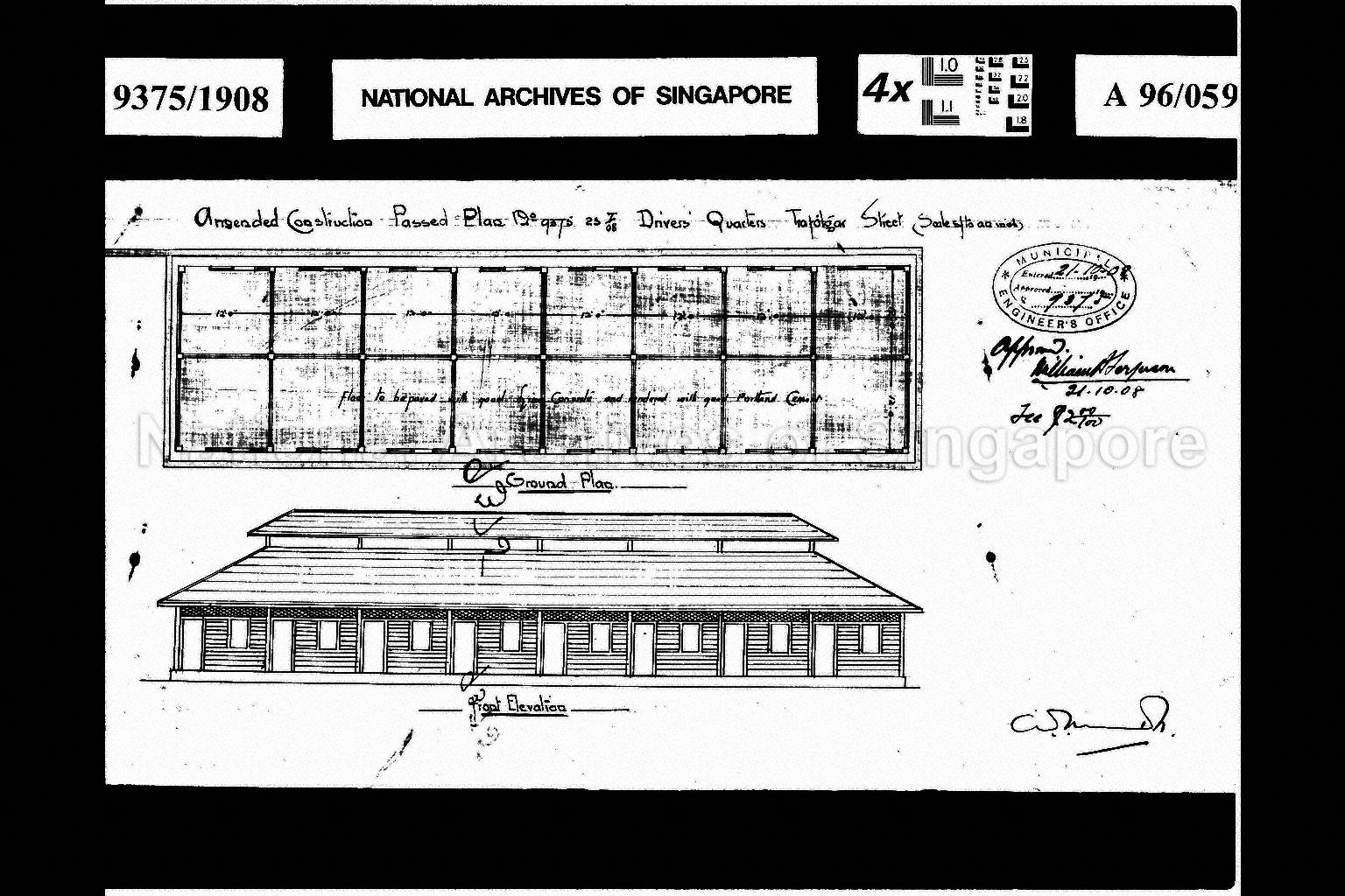 AMENDED CONSTRUCTION OF DRIVERS' QUARTERS TO PASSED PLAN NO
