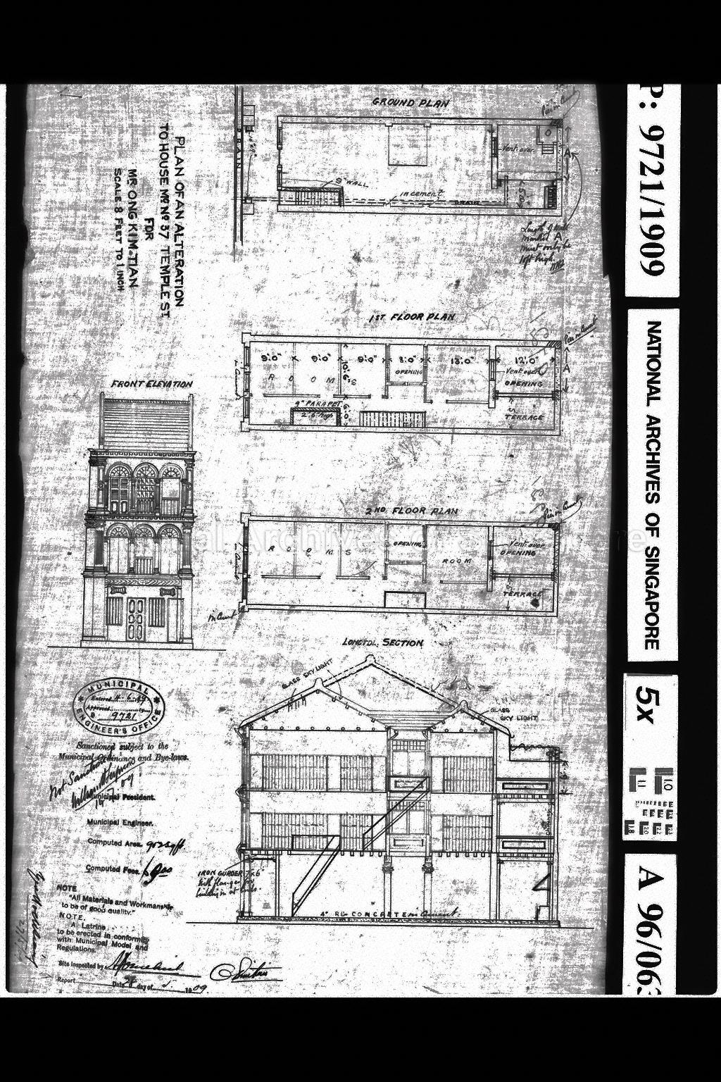 ALTERATION TO HOUSE - PLANS, ELEVATION AND SECTION