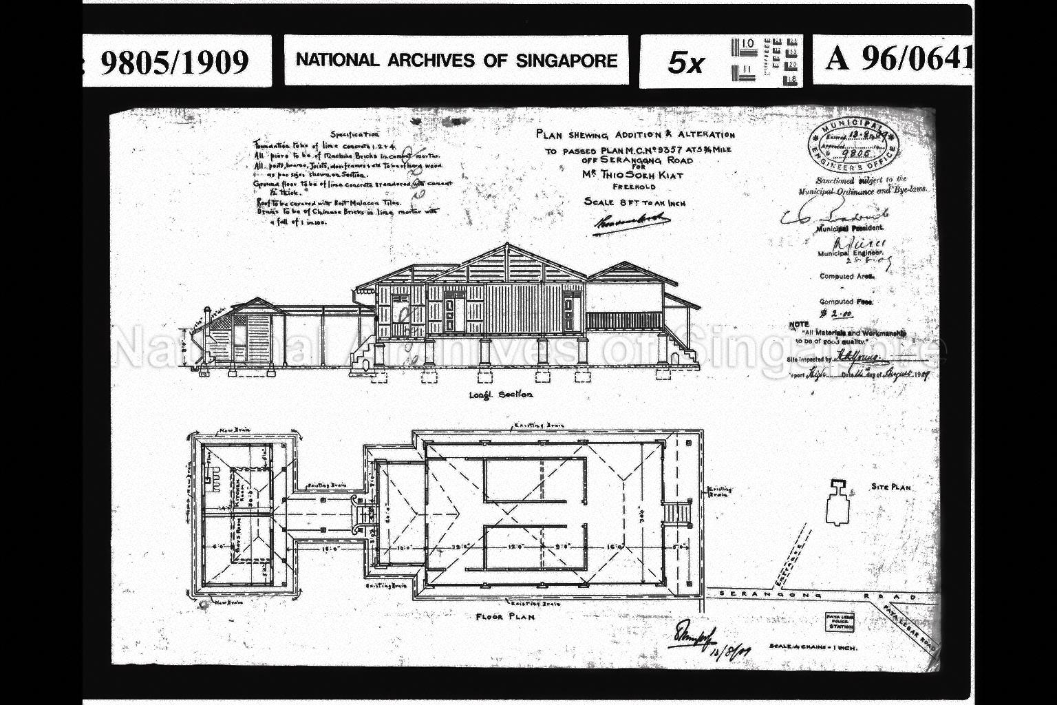 ADDITION AND ALTERATION TO (BUILDING), PASSED PLAN NO 9357