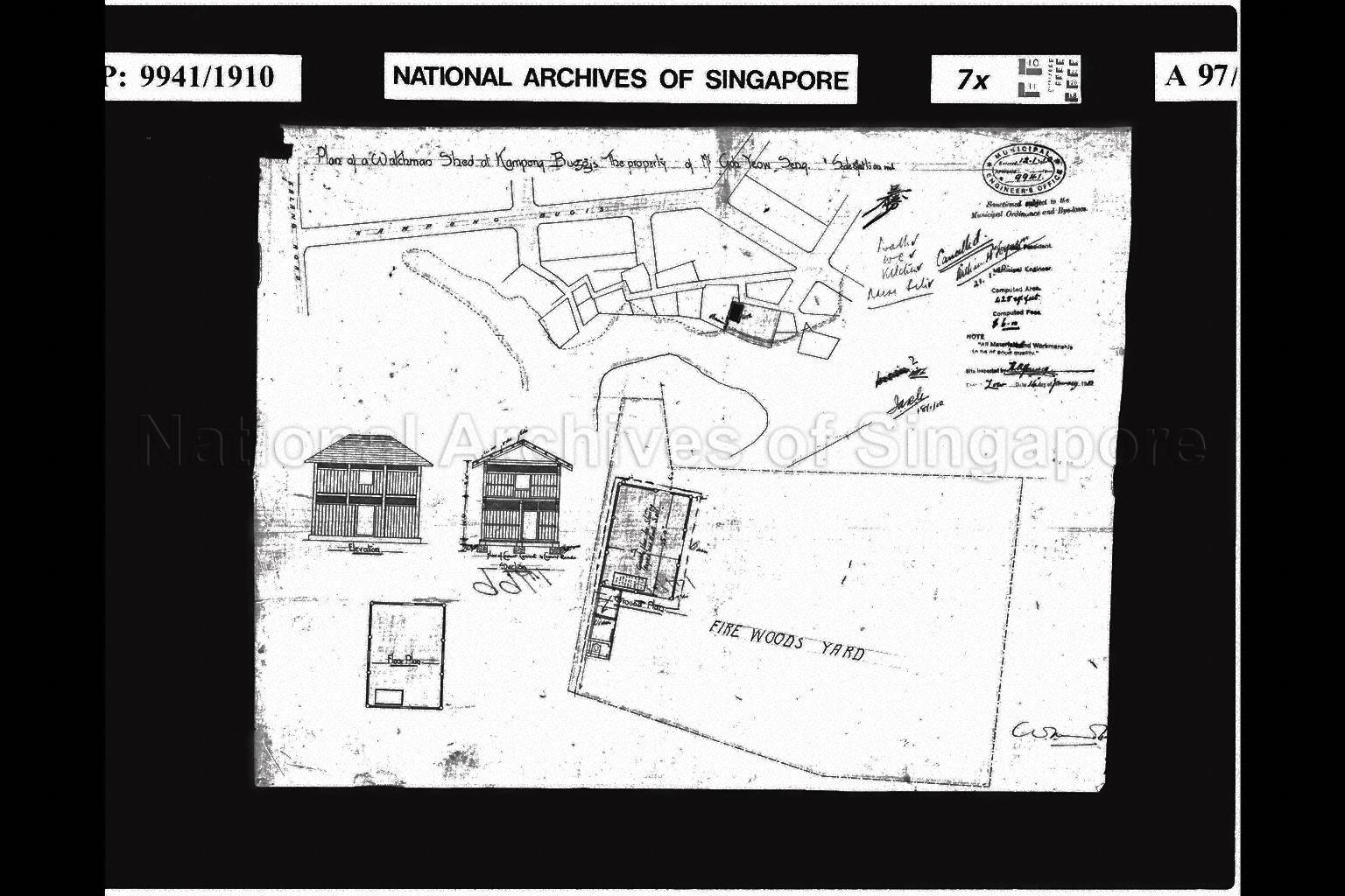 WATCHMAN SHED (WORD "DRAIN" ON CENTRE RIGHT CANCELLED)