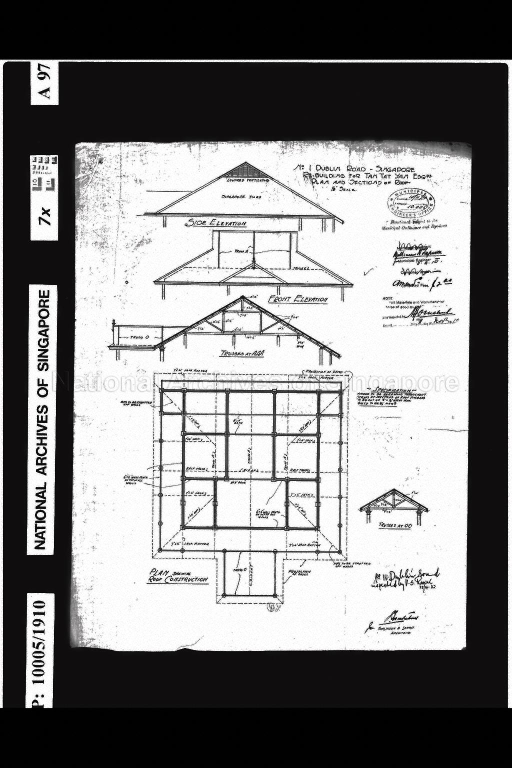 ALTERATIONS AND ADDITIONS TO HOUSE (PLAN SHOWING ROOF