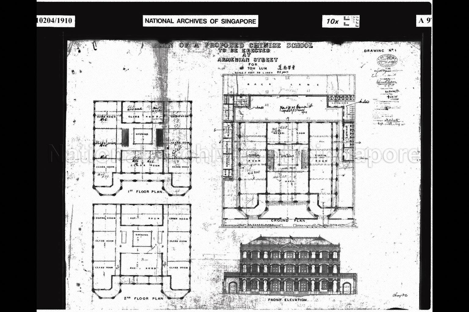 CHINESE SCHOOL (TAO NAN SCHOOL, DRAWING NO 1)