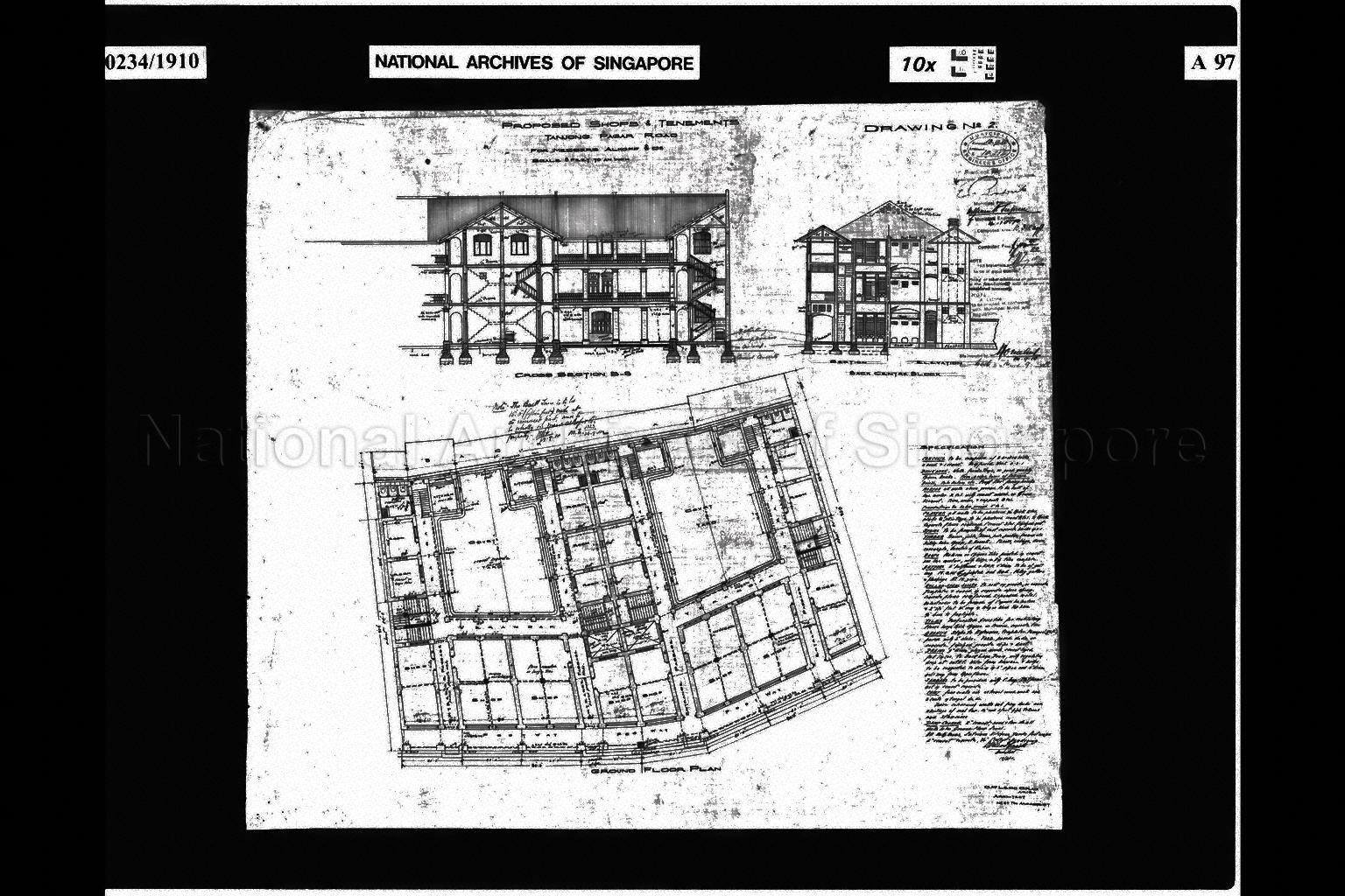 PROPOSED SHOPS & TENEMENTS (DRAWING NO.2)