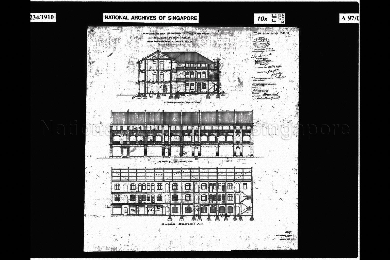 PROPOSED SHOPS & TENEMENTS (DRAWING NO.4)