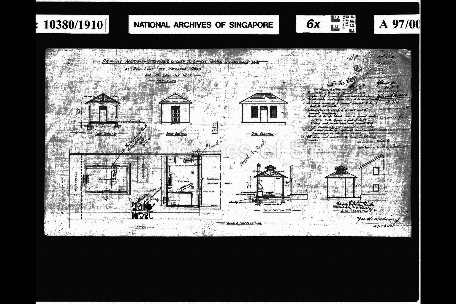 ADDITION OF OUTHOUSE & KITCHEN OF CHINESE TEMPLE