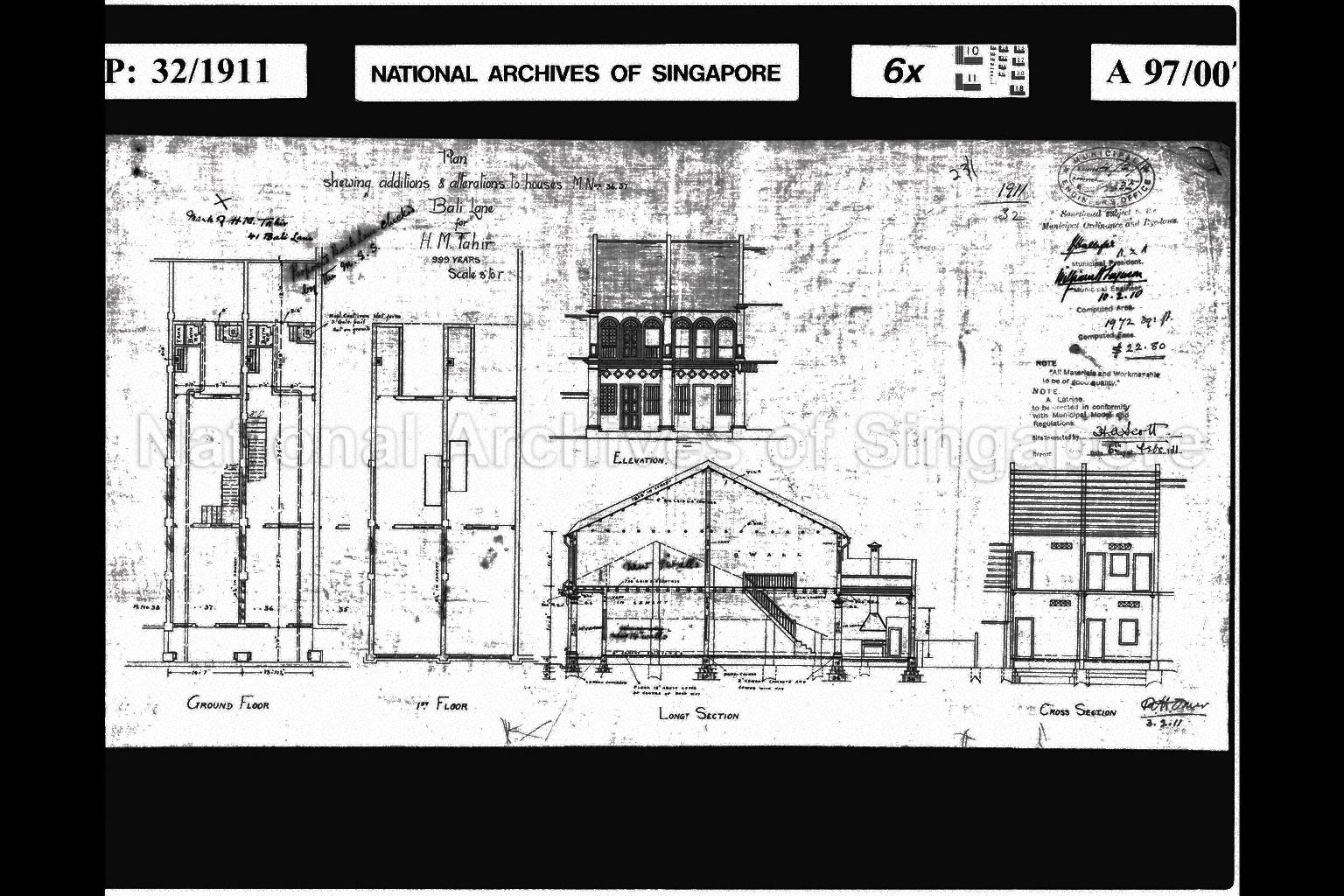 ADDITIONS AND ALTERATIONS TO HOUSES 1911 WRITTEN NEXT TO
