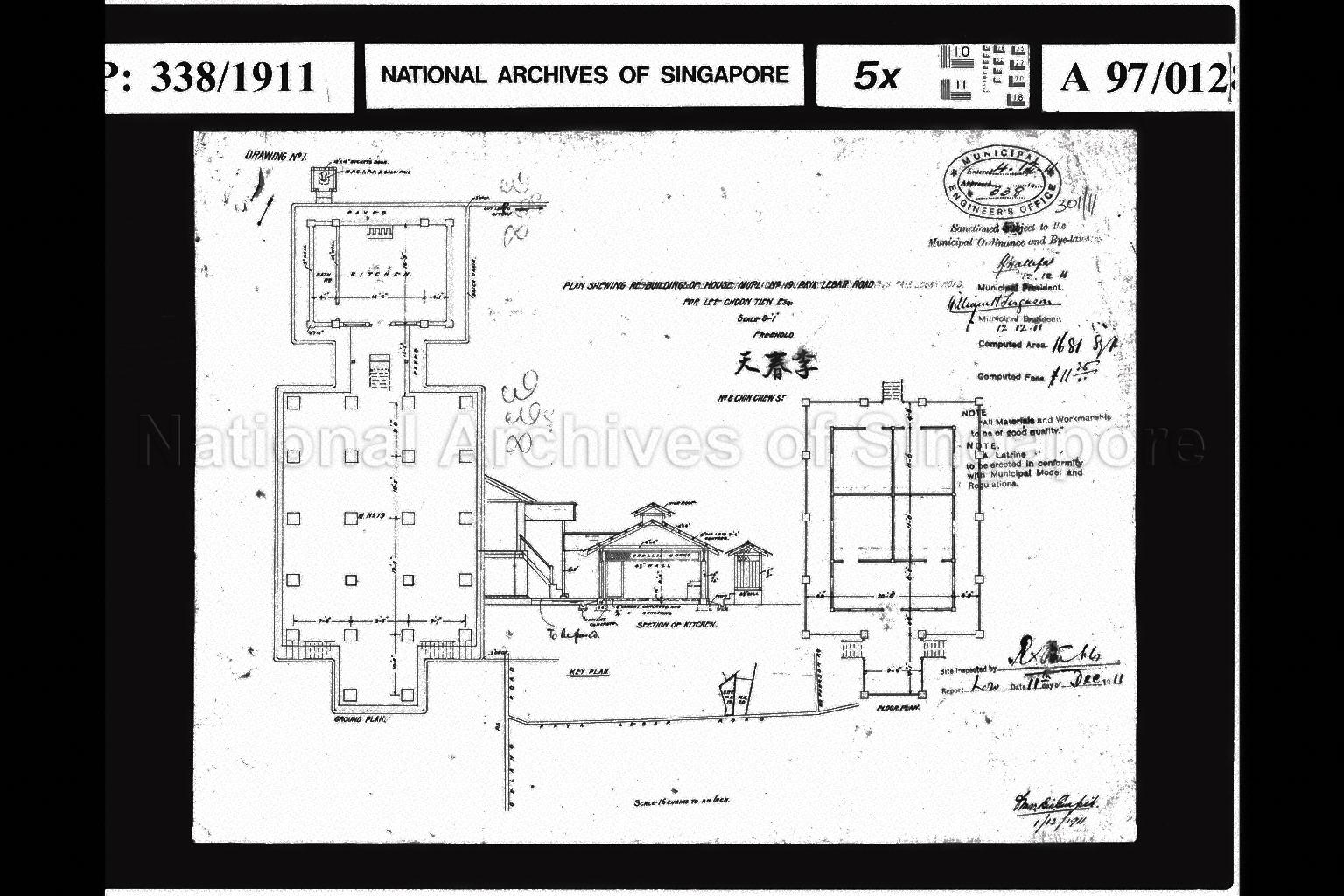 REBUILDING OF HOUSE - DRAWING NO 1