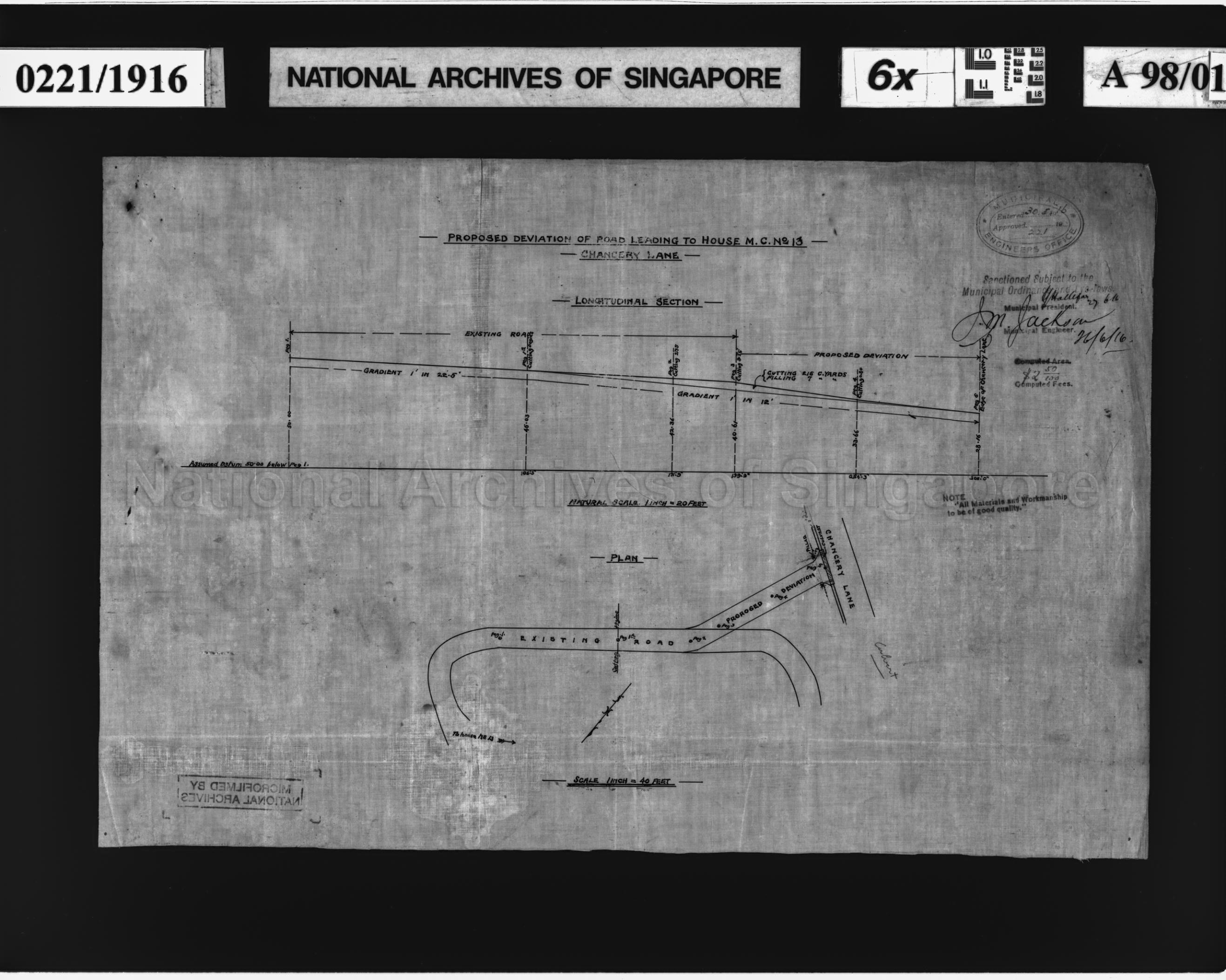 DEVIATION OF ROAD LEADING TO HOUSE
