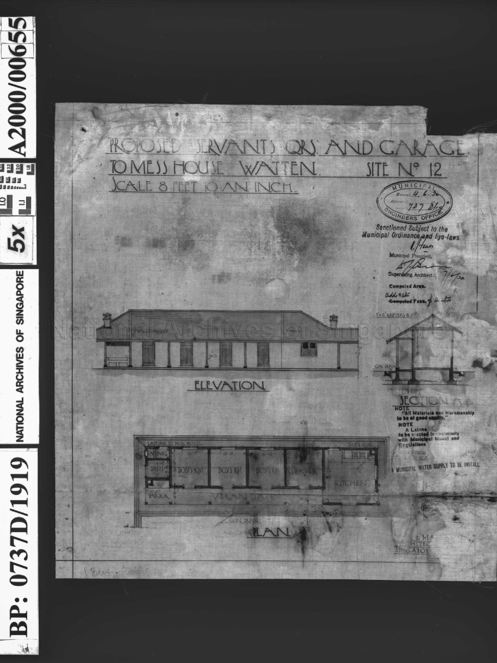 SERVANTS QUARTERS AND GARAGE (SITE 12)