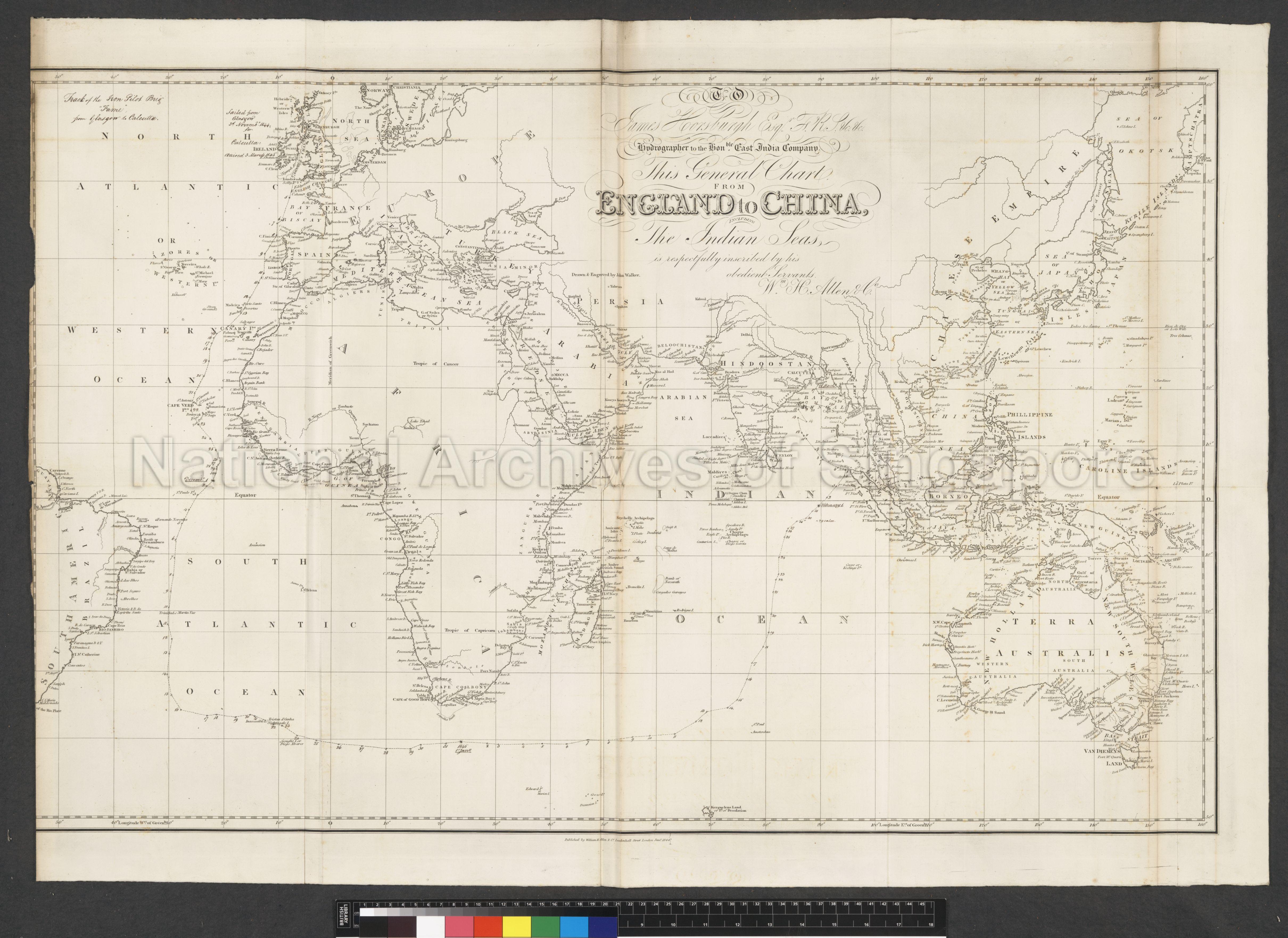 General Chart - From England to China, Including The Indian