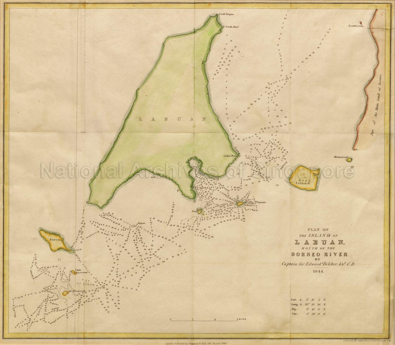 Plan Of The Island Of Labuan Mouth of the Borneo River