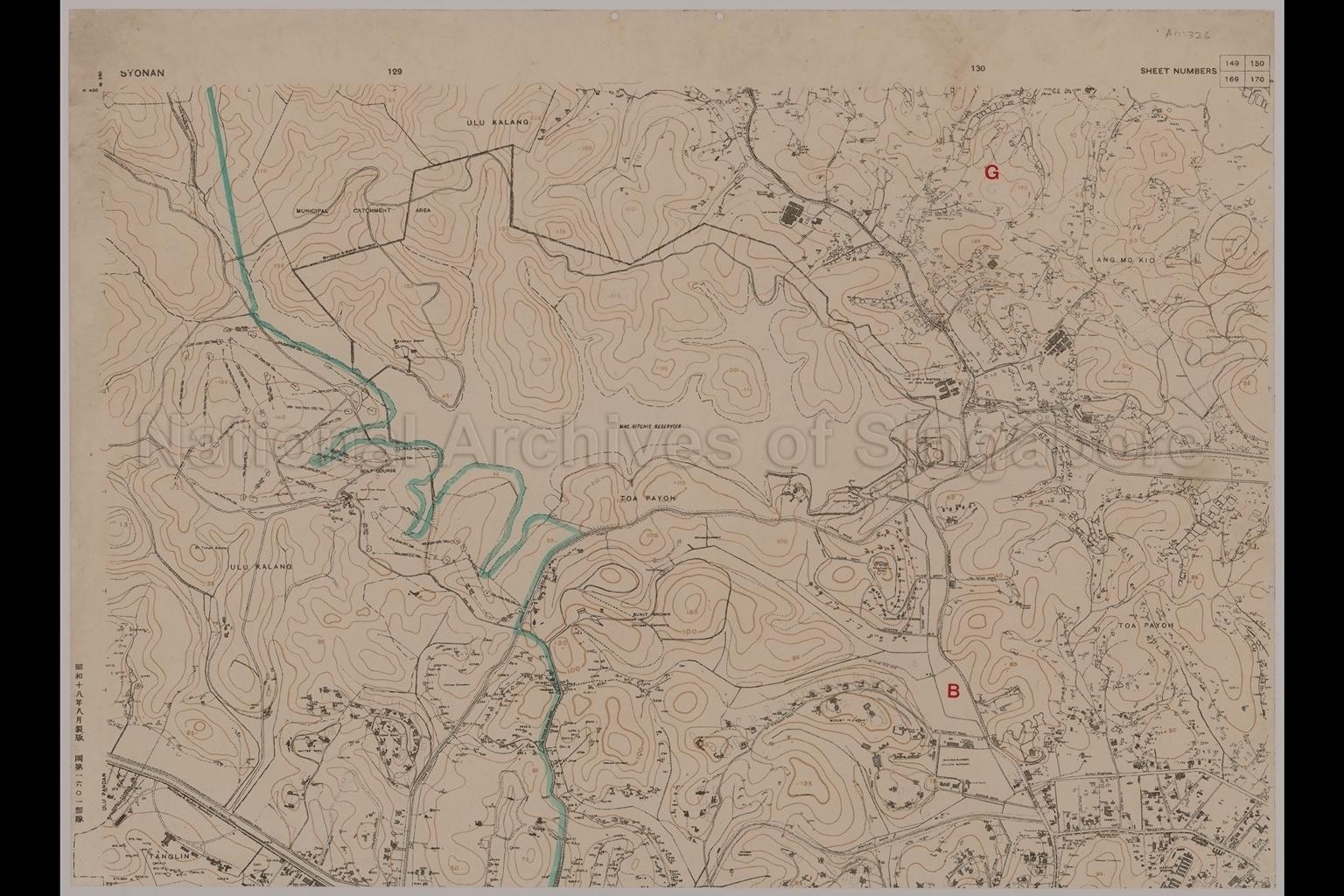 Syonan. Map Showing Police Division Part E
