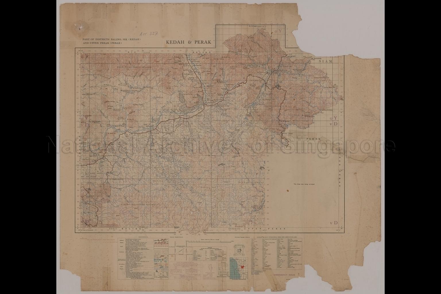Part of Districts Baling, Sik (Kedah) and Upper Perak (Perak