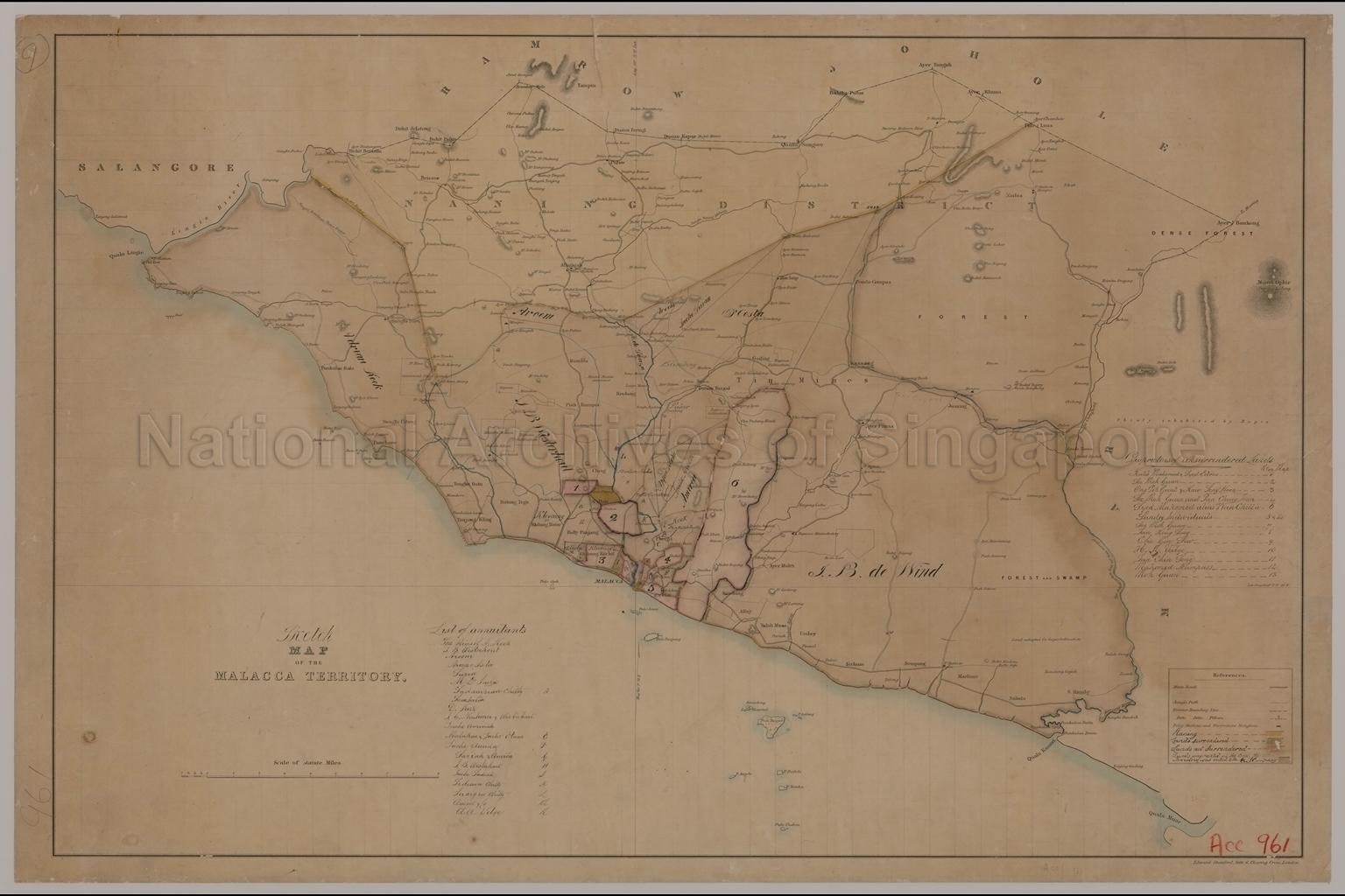 Sketch Map Of The Malacca Territory