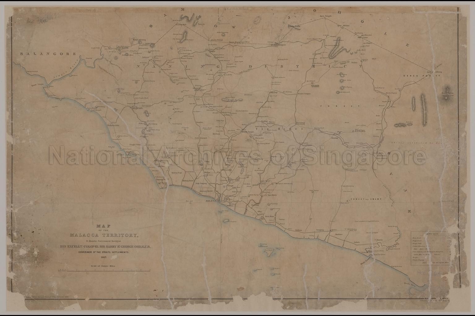 Map Of The Malacca Territory