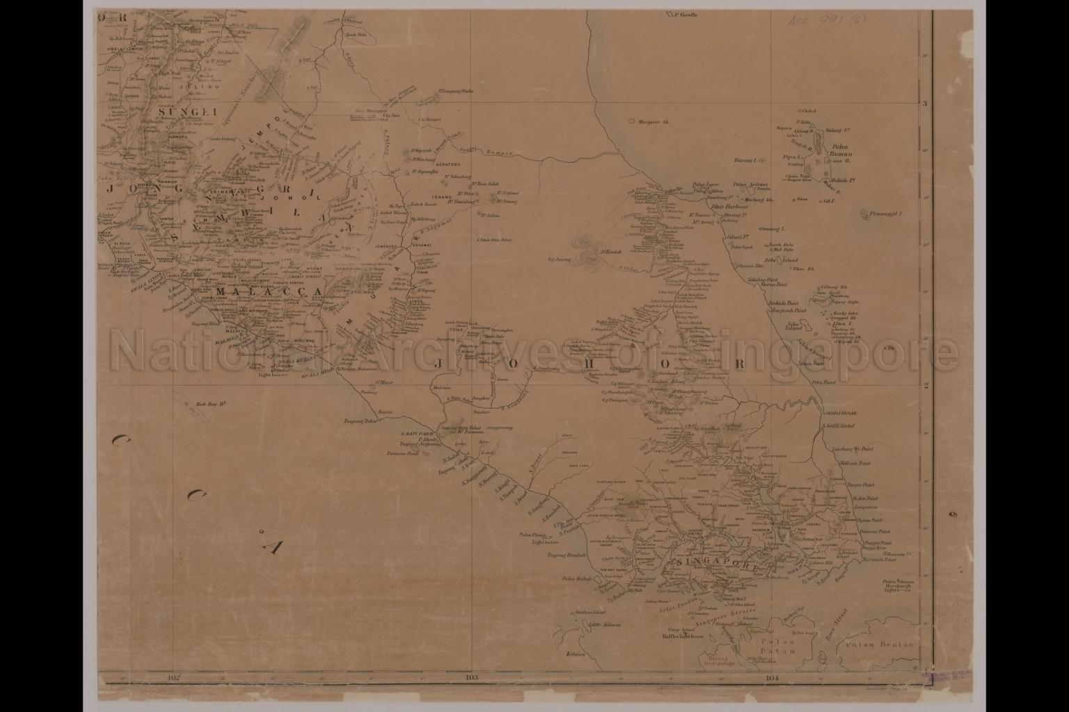 Map Of The Malay Peninsula 1887