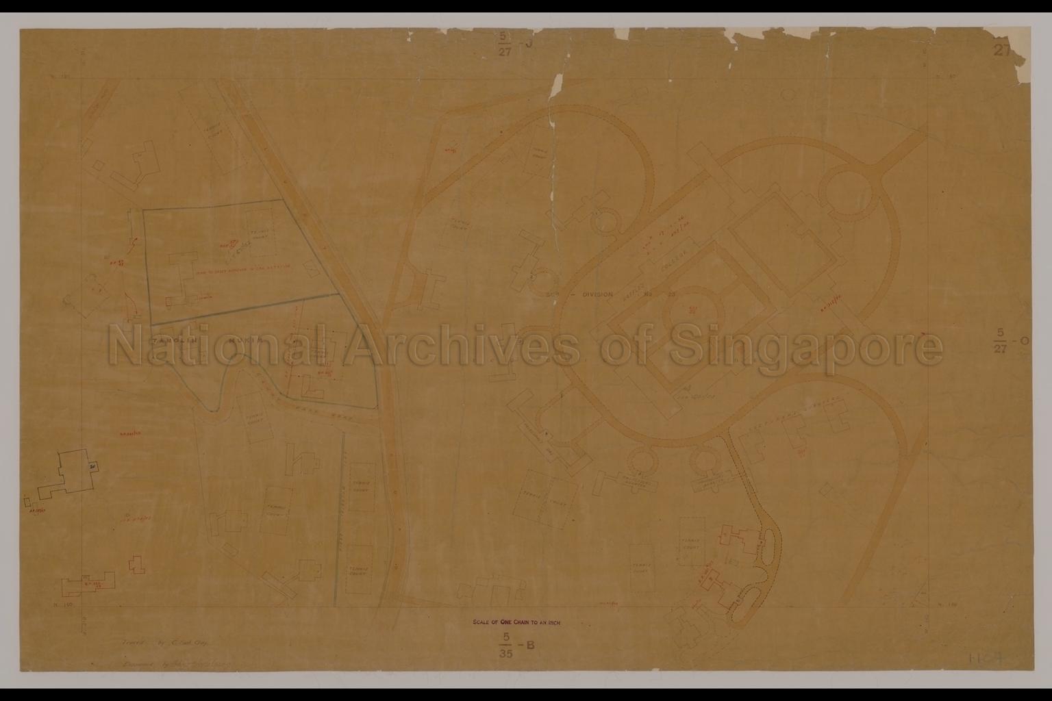 Singapore - Sheet 5/27N Sub division number 25 and Tanglin