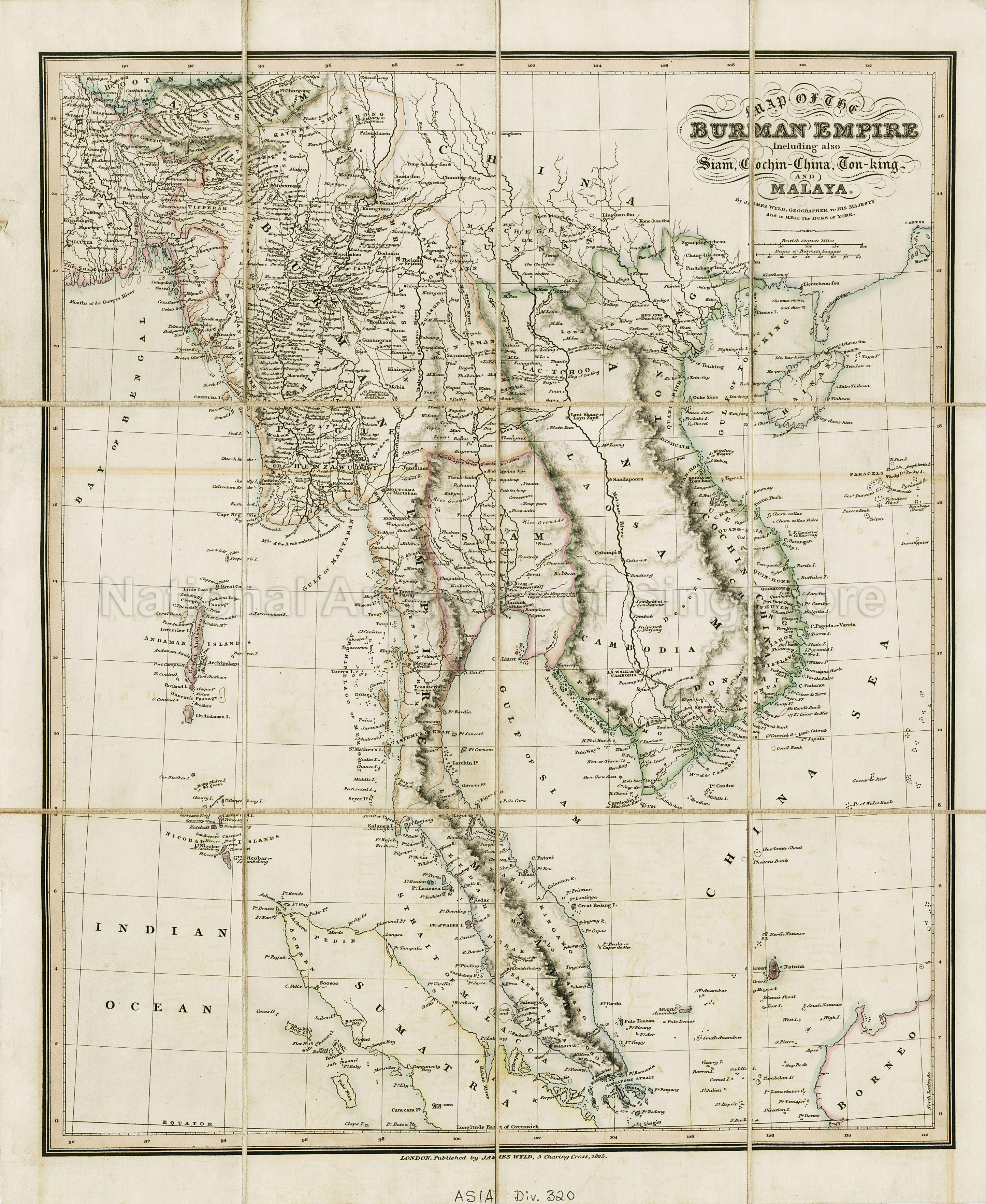 Map of The Burman Empire Including also Siam, Cochin-China,