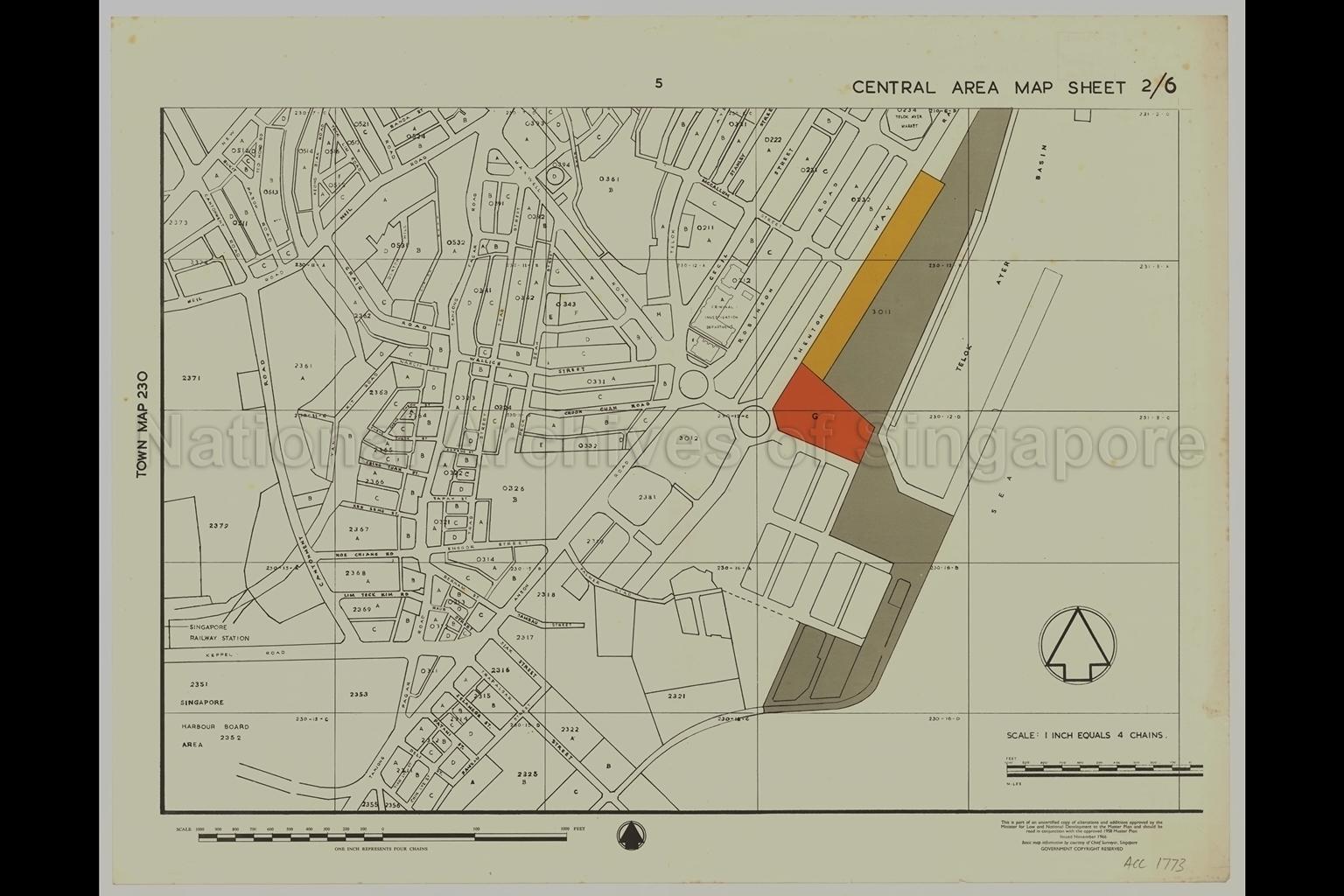 1958 Master Plan: Central Area Map Sheet 2/6