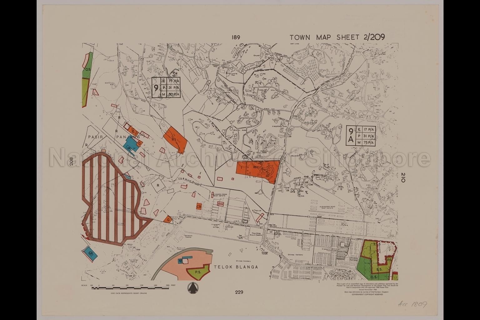 1958 Master Plan: Town Map Sheet 2/209