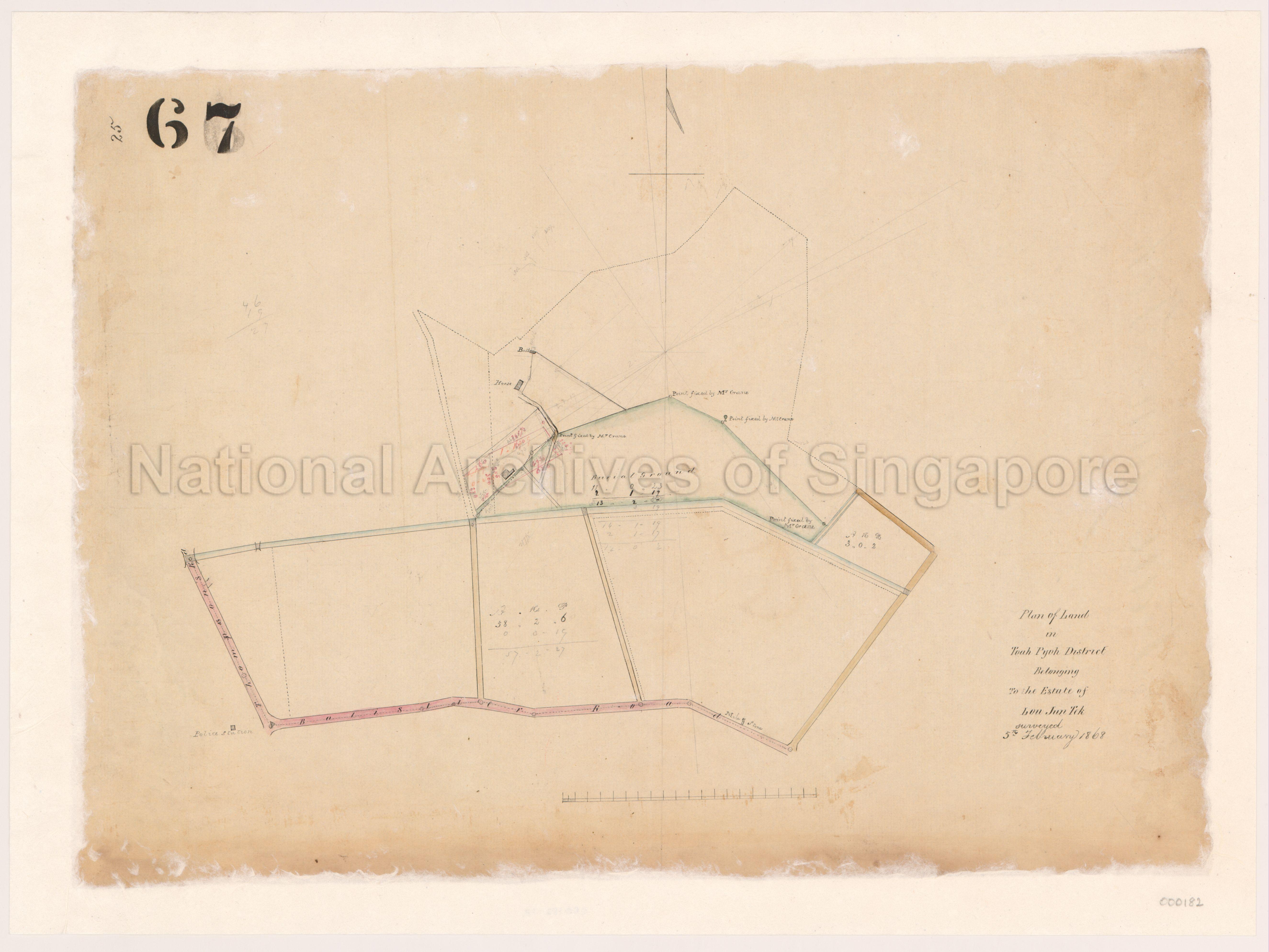 Plan of Land in Toah Pyoh (Toa Payoh) District Belonging to
