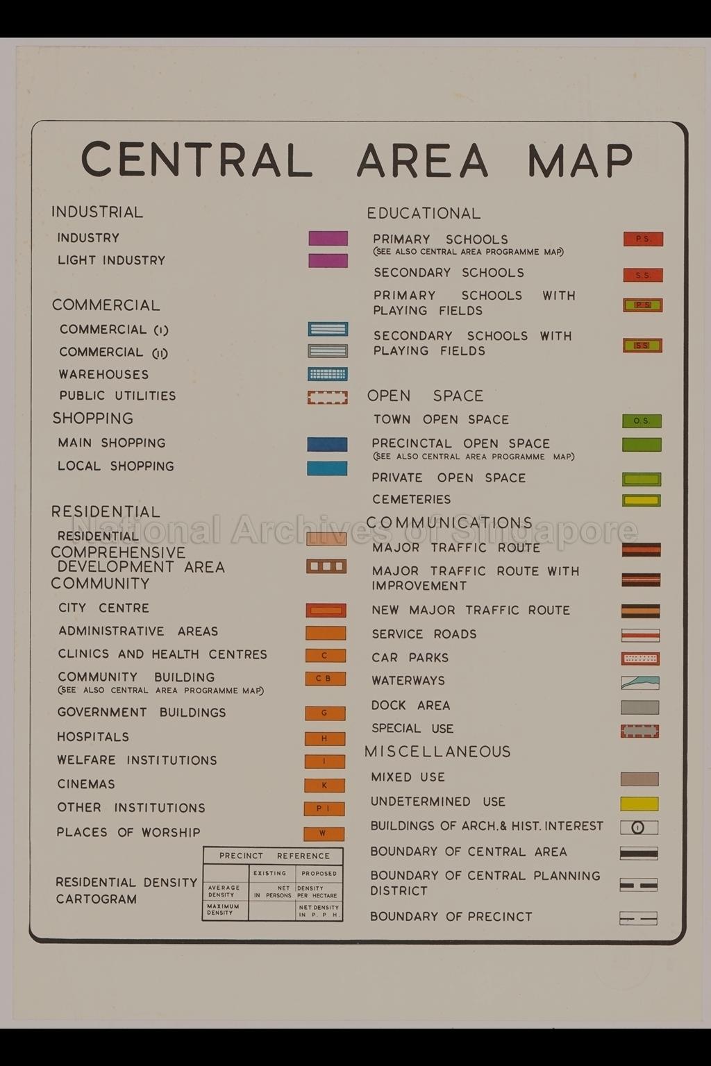 1958 Master Plan: Central Area Map