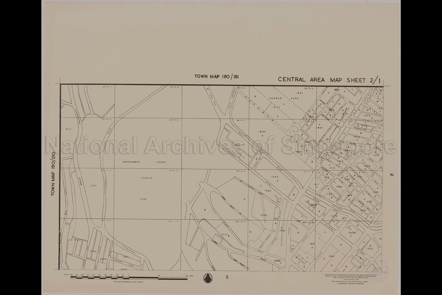 1958 Master Plan: Central Area Map Sheet 2/1