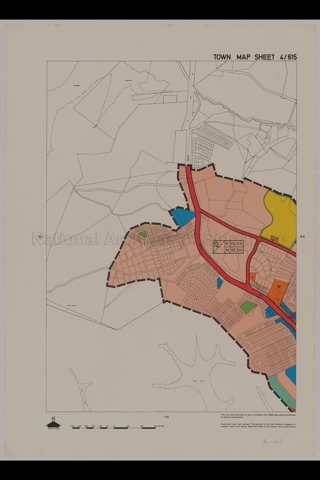 Master Plan 1980 : Town Map Sheet 4/615