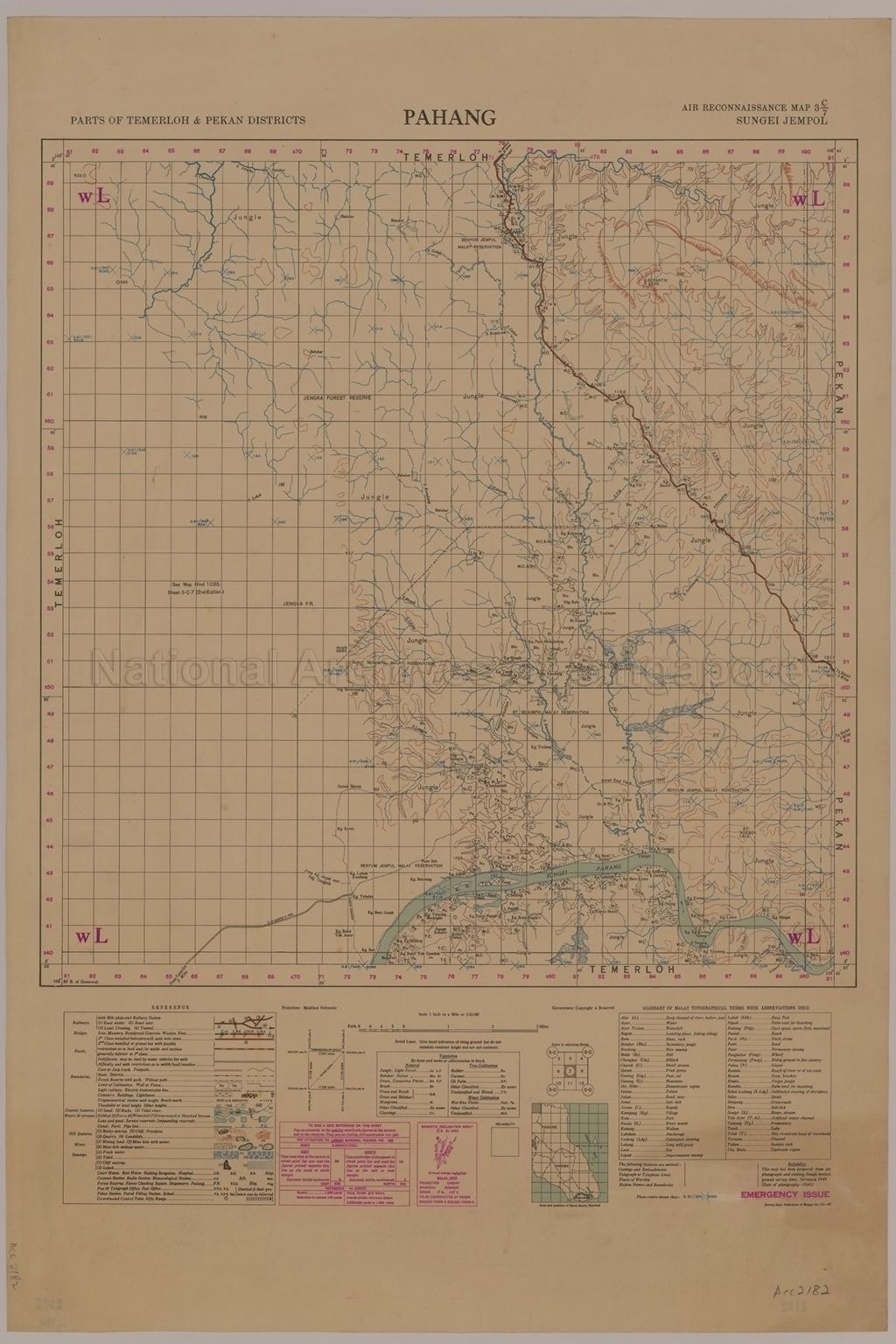 Pahang. Parts of Temerloh and Pekan Districts, Sungei Jempol