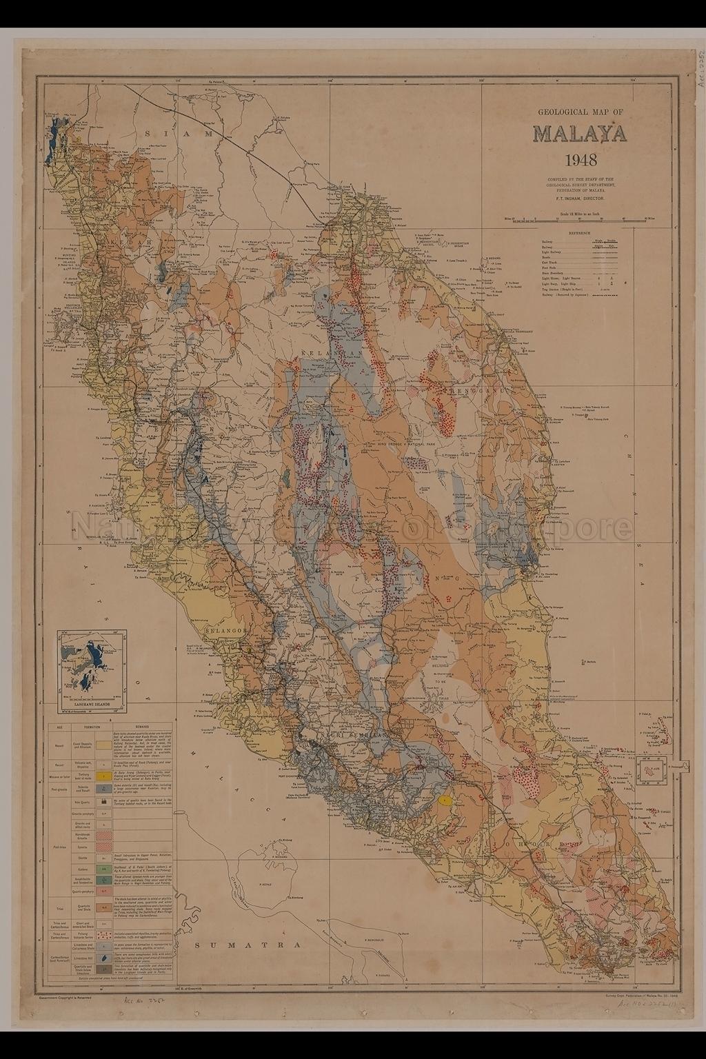 Geological Map of Malaya,1948
