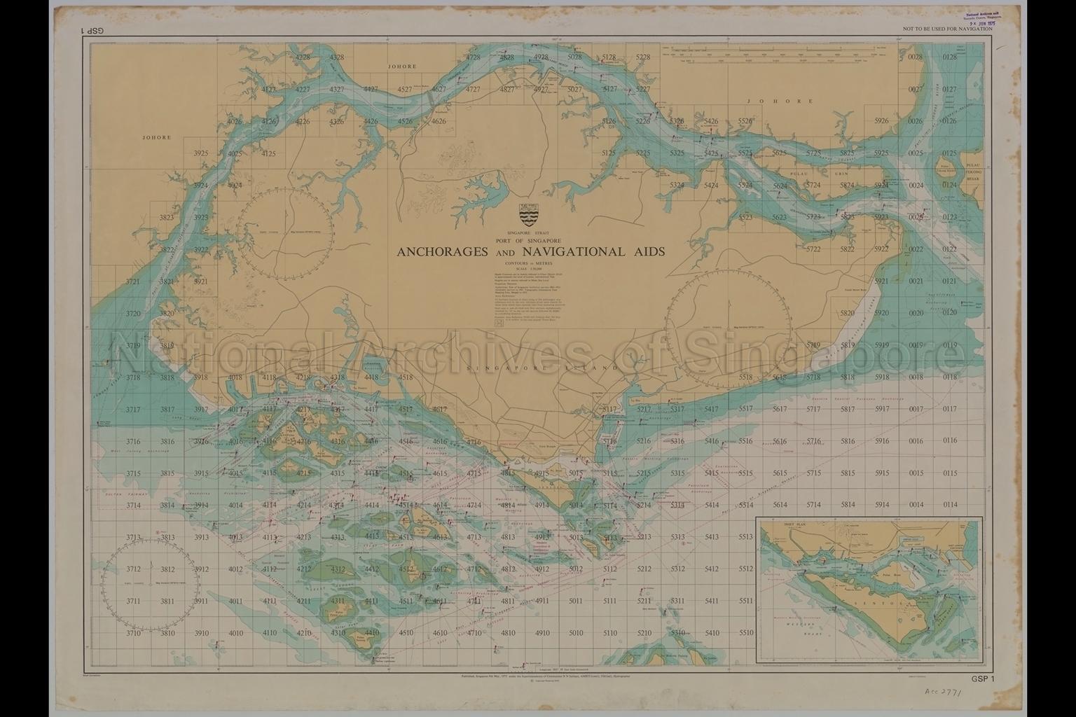 Singapore Strait. Port Of Singapore Anchorages And