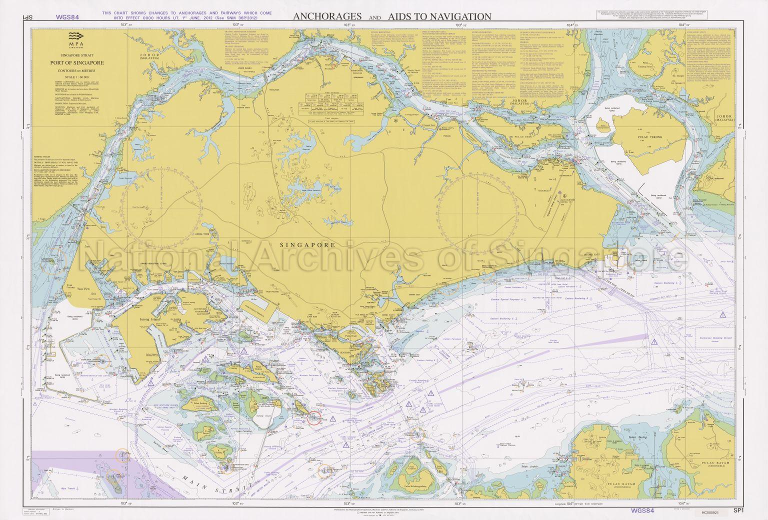 Singapore. Anchorages And Aids To Navigation