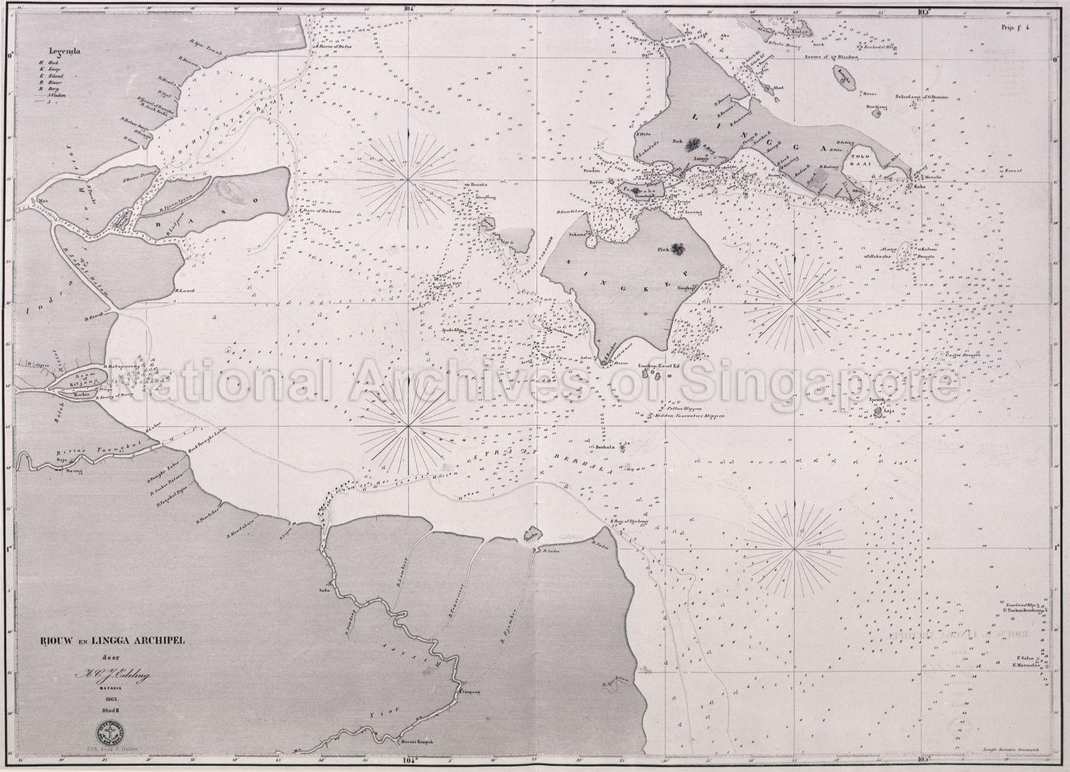 Riouw en Lingga Archipel door A. C. Edeling, Batavia, Blad