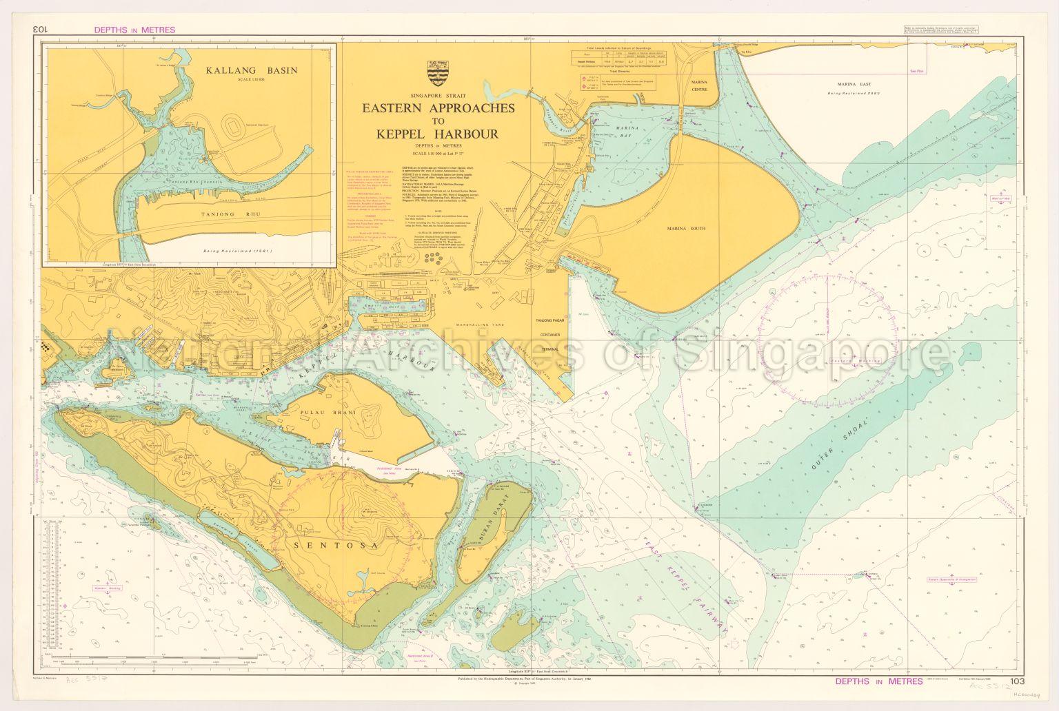 Singapore Strait. Eastern Approaches to Keppel Harbour