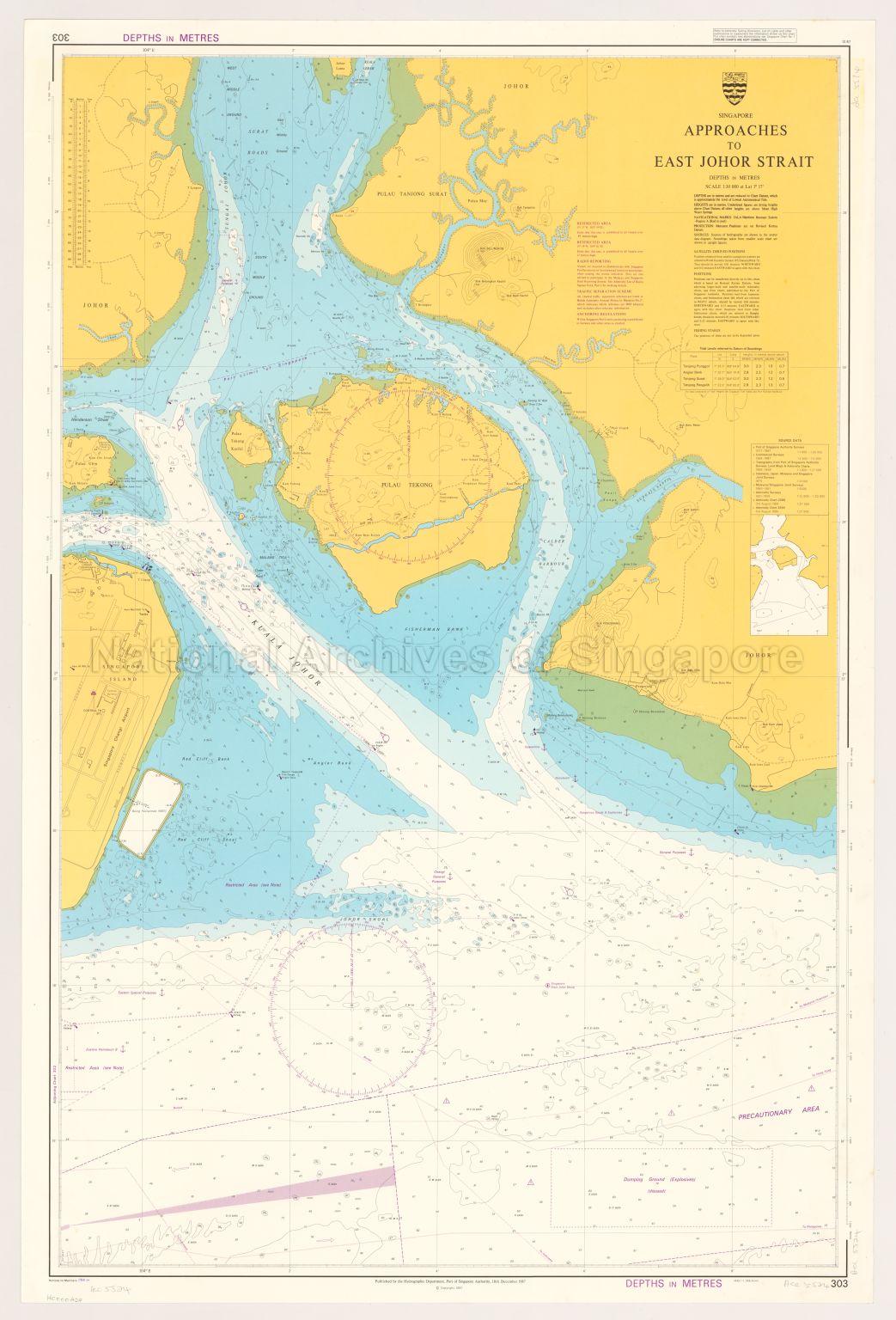 Singapore. Approaches to East Johor Strait