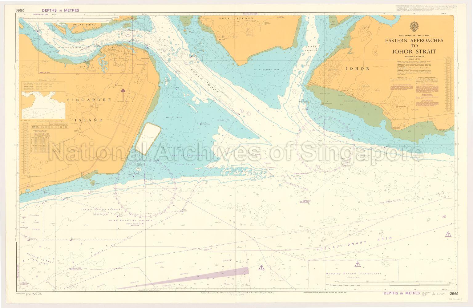 Singapore And Malaysia. Eastern Approaches To Johor Strait