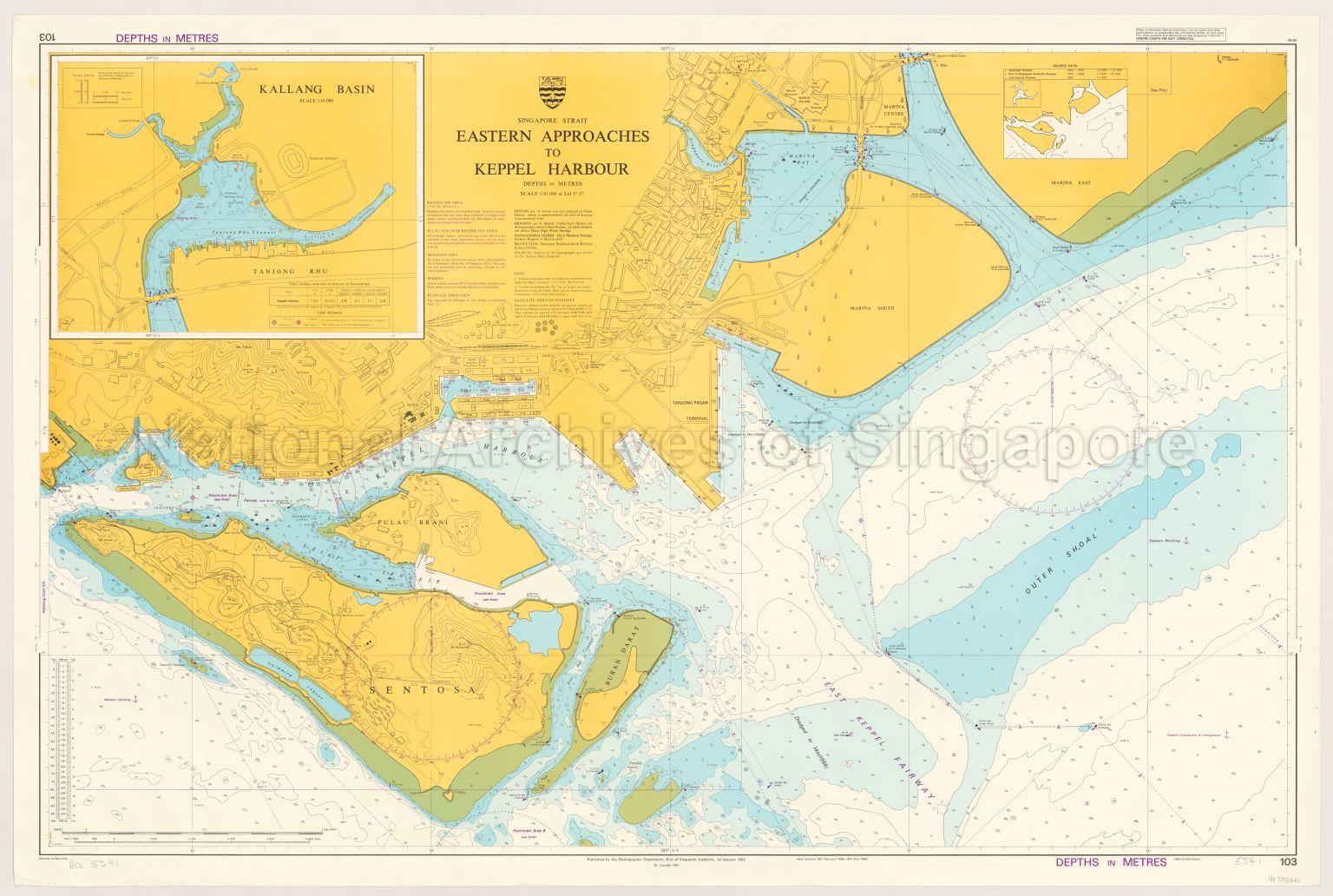 Singapore Strait. Eastern Approaches to Keppel Harbour