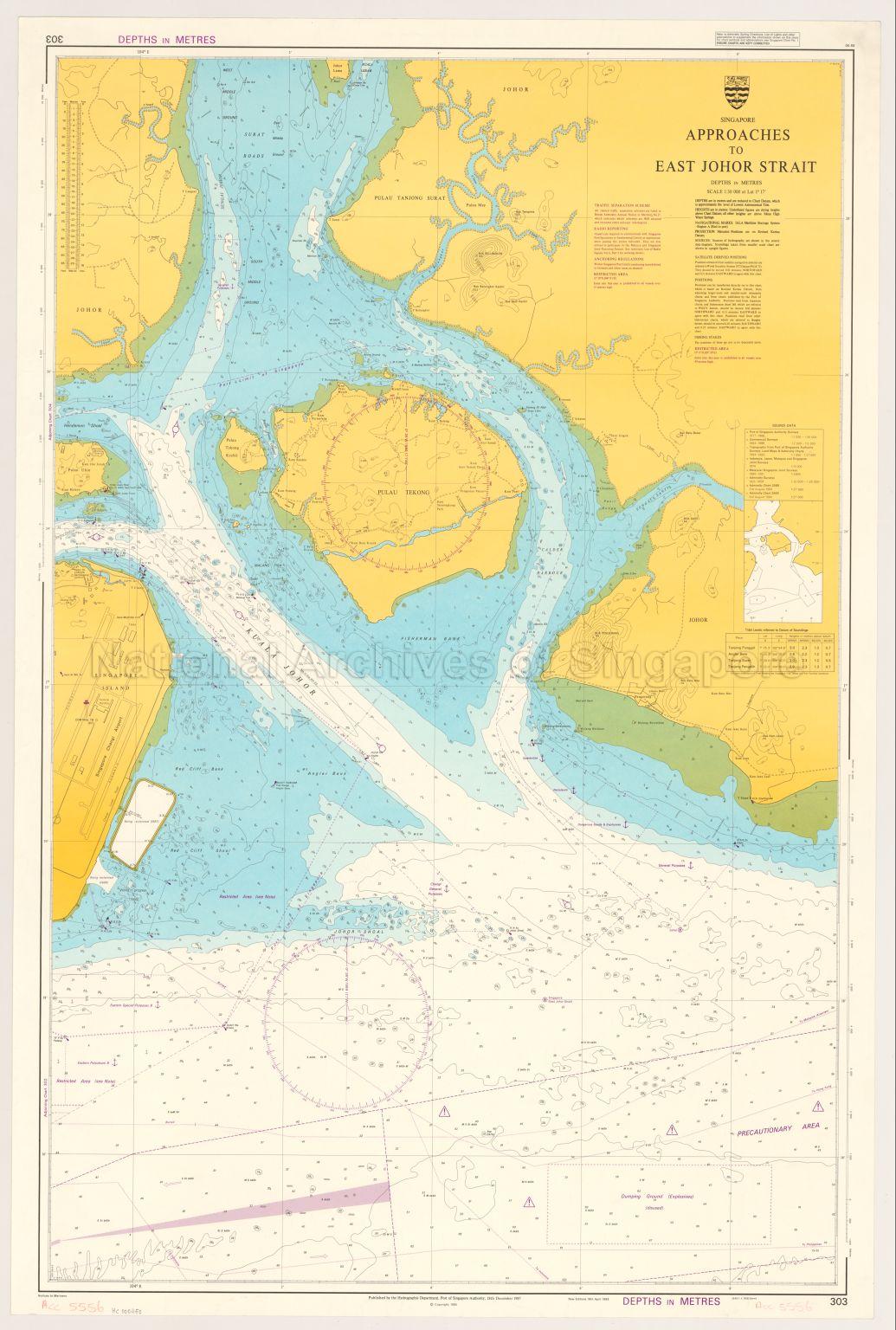 Singapore. Approaches to East Johor Strait