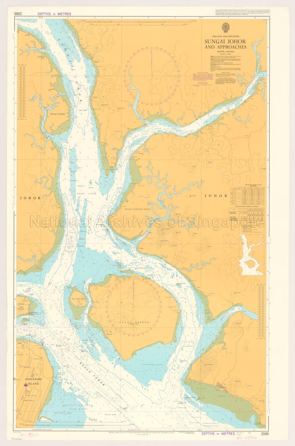Malaya And Singapore. Sungai Johor And Approaches