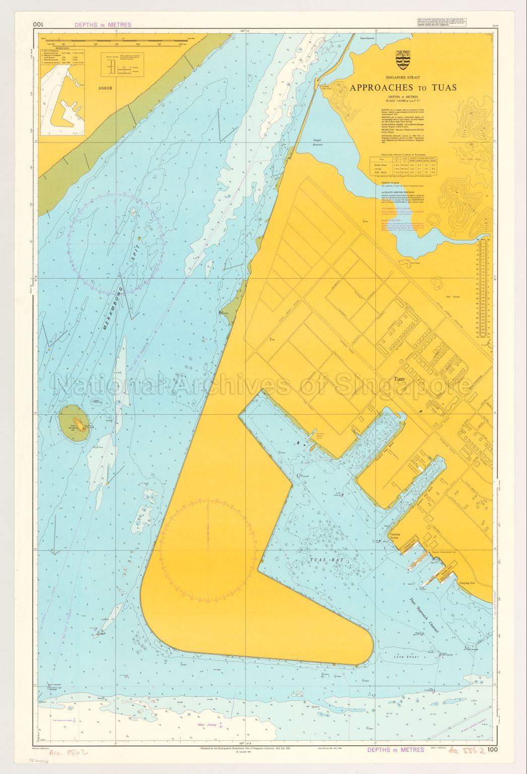 Singapore Strait. Approaches to Tuas